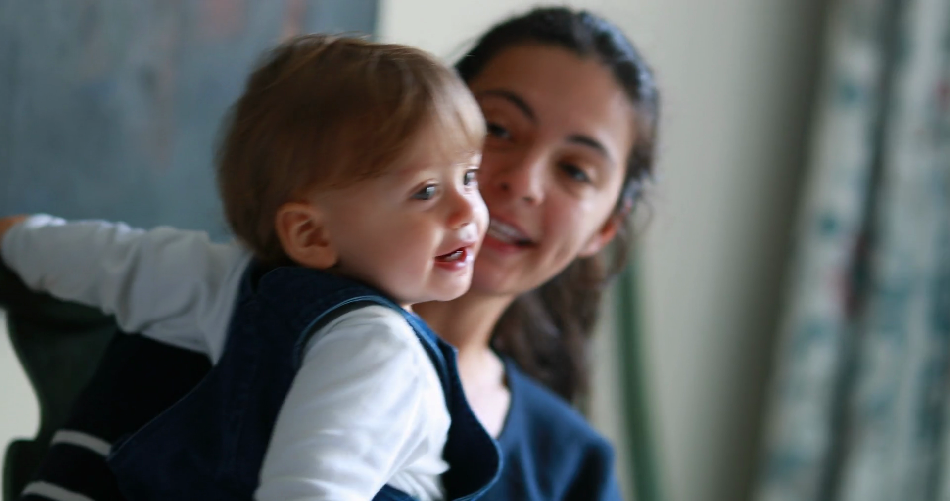 Casual Mother Baby Together At Home Mom Year Stock Footage SBV ...