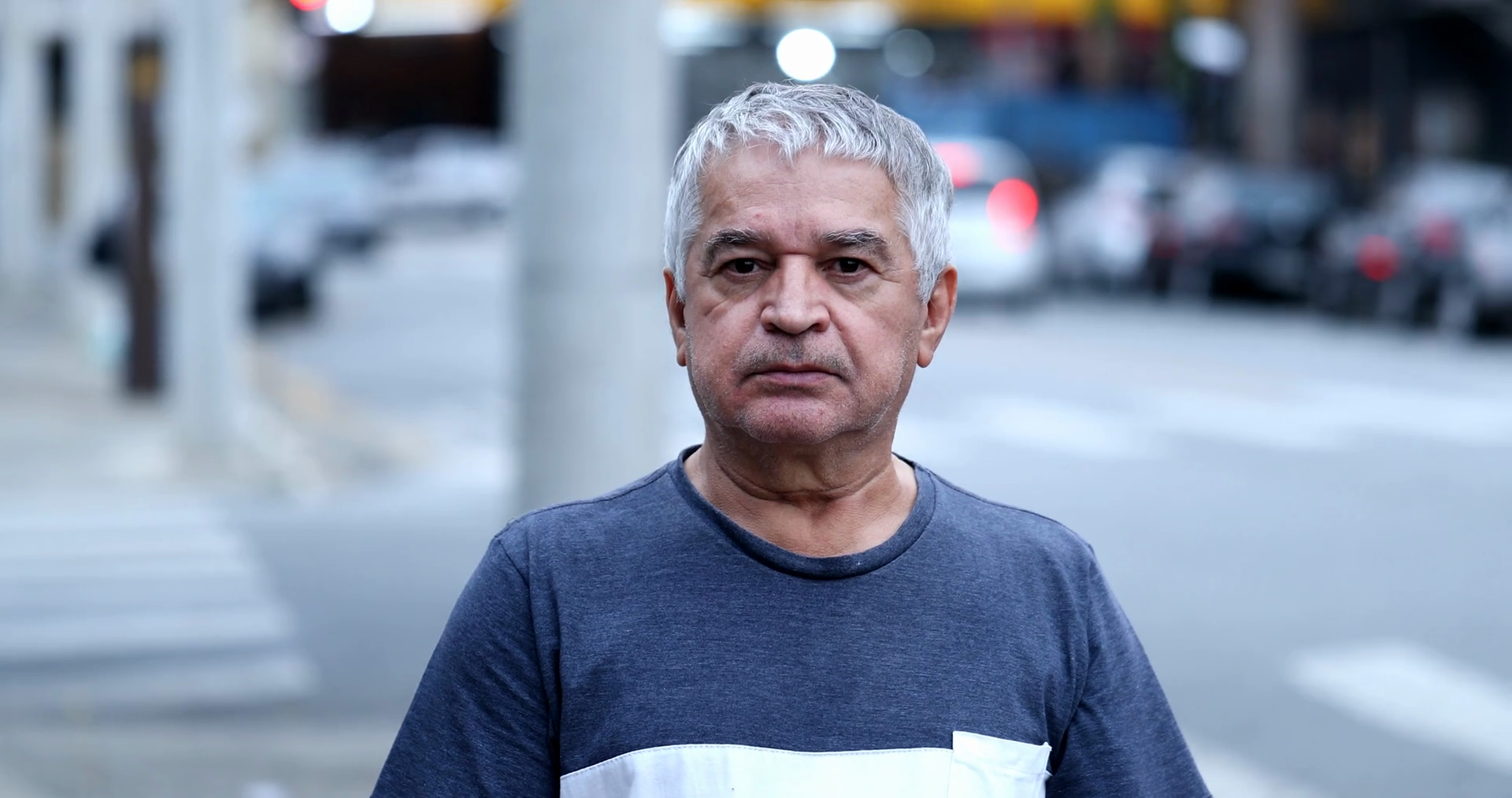 Casual Old Man Standing Outside Staring At Stock Footage SBV-348710758 ...