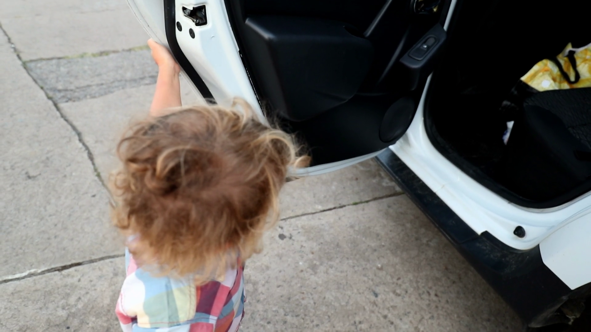 Child Closing Car Door Kid Closes Vehicle Stock Footage SBV-352399447 ...