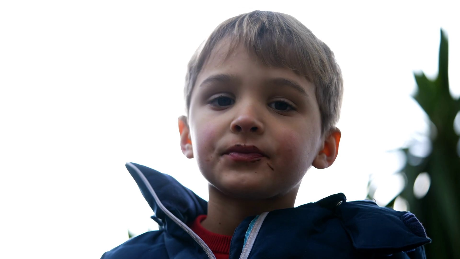 Child Eating Belgum Waffle Outdoors Little Stock Footage SBV-348687637 ...