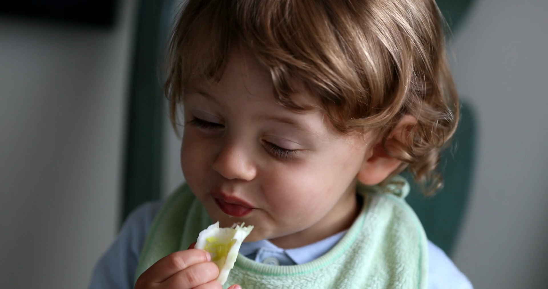 Child Eating Celery Stick Healthy Vegetable Stock Footage SBV-348829210 ...