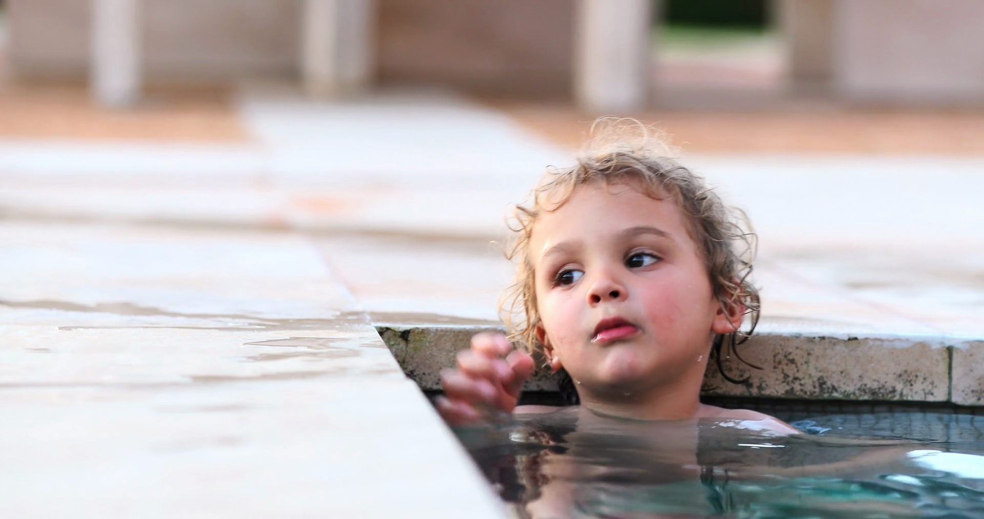 Child Inside Swimming Pool Water Hiding Face Stock Footage SBV ...