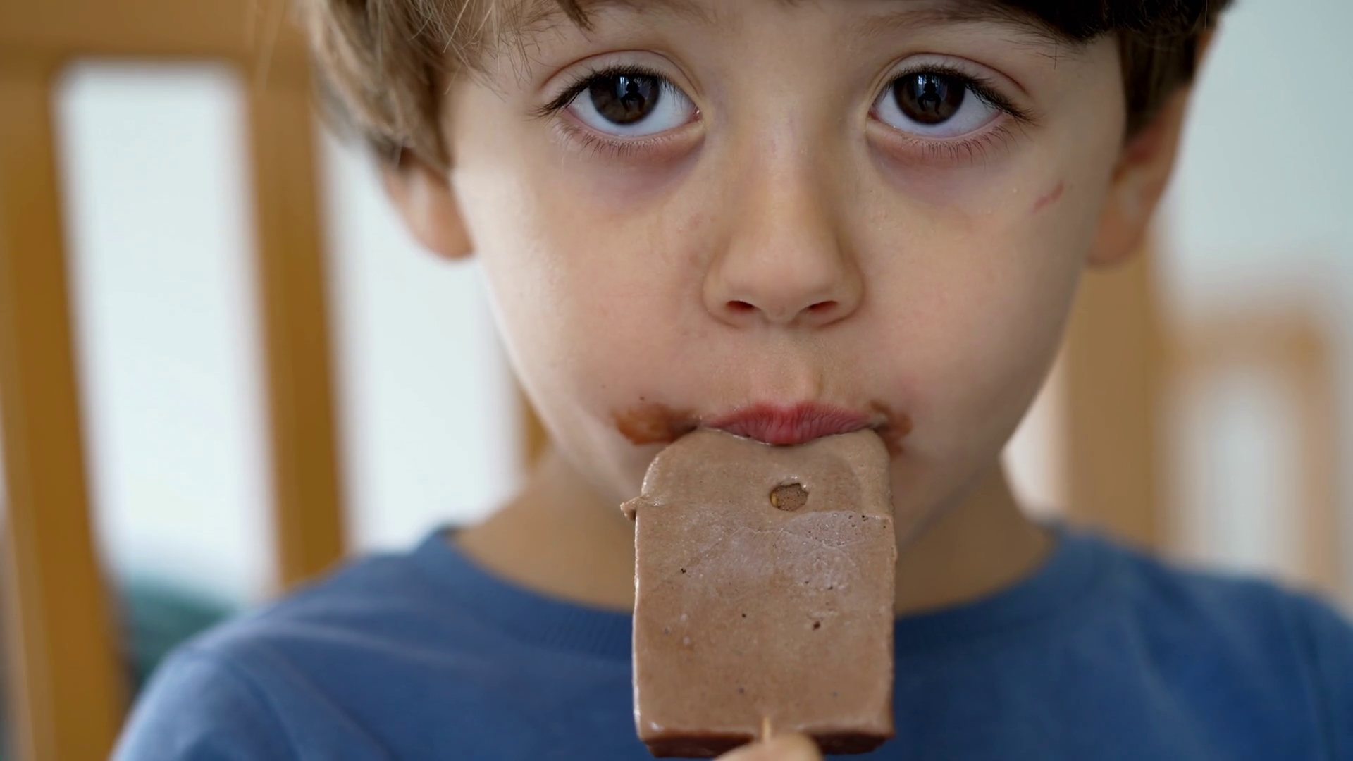 Child Mouth Covered With Chocolate Icecream Stock Footage SBV-348863736 ...