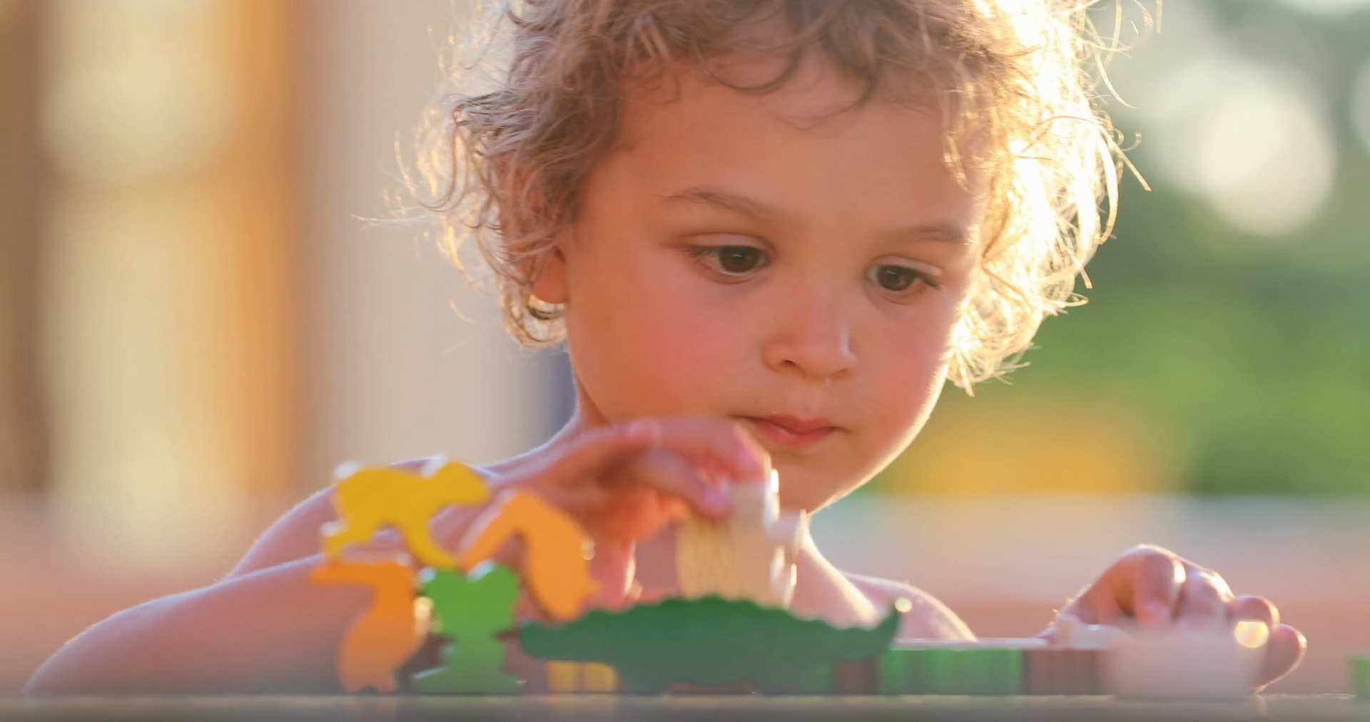 Child Playing With Puzzle Toys Thinking Stock Footage SBV-348608363 ...