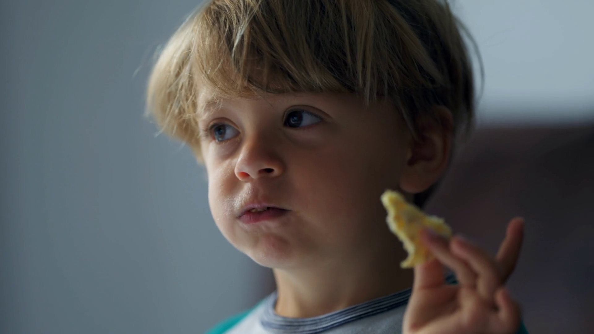 Child Snacking Portrait Face Kid Eating Stock Footage SBV-348705306 ...