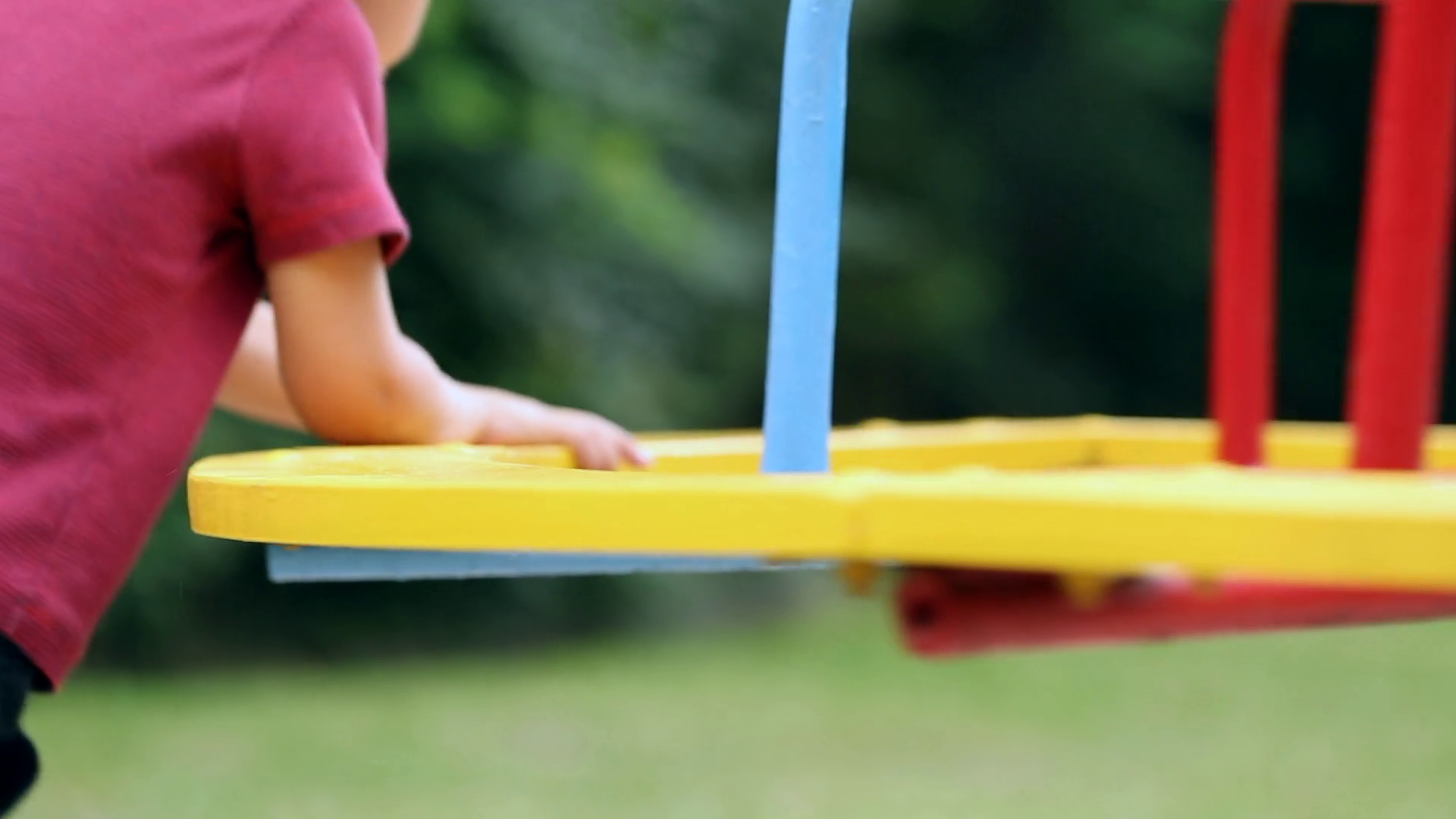 Child Spinning Around With Carousel Outside Stock Footage SBV-348784691 ...