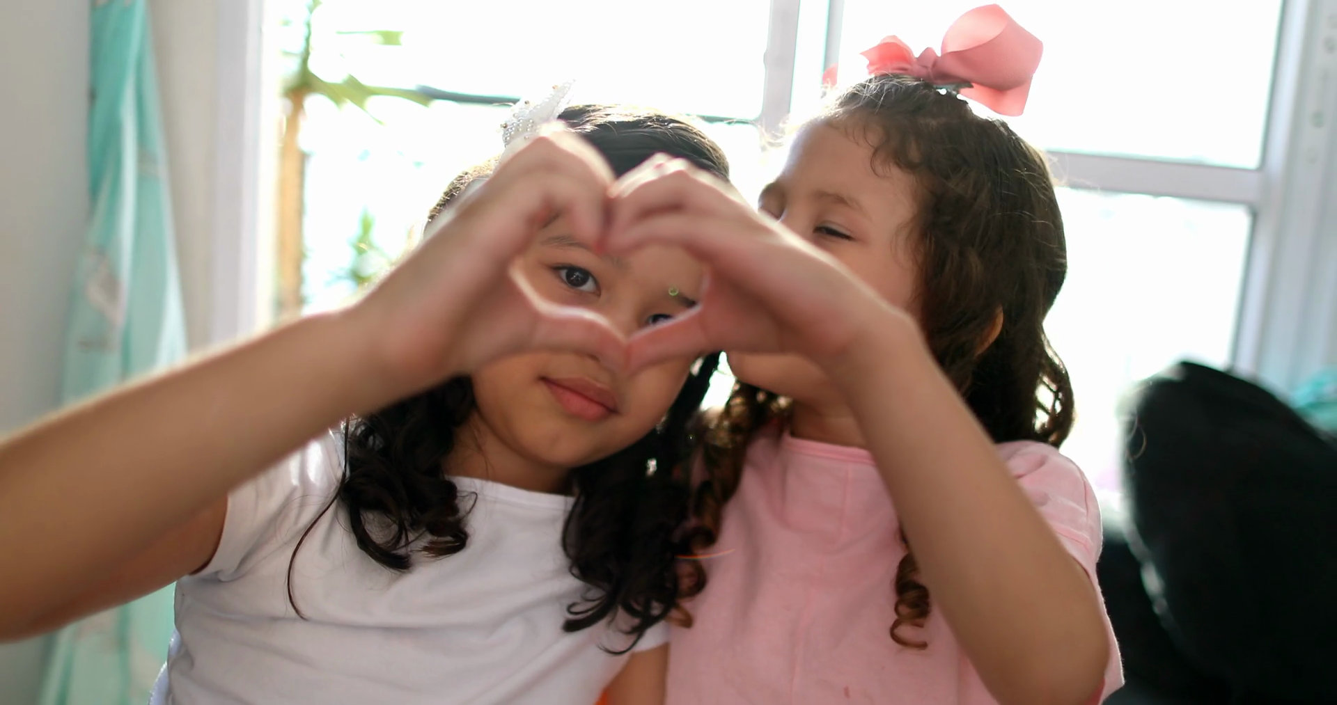 Children Doing Heart Symbol With Hands Stock Footage SBV-348659257 ...