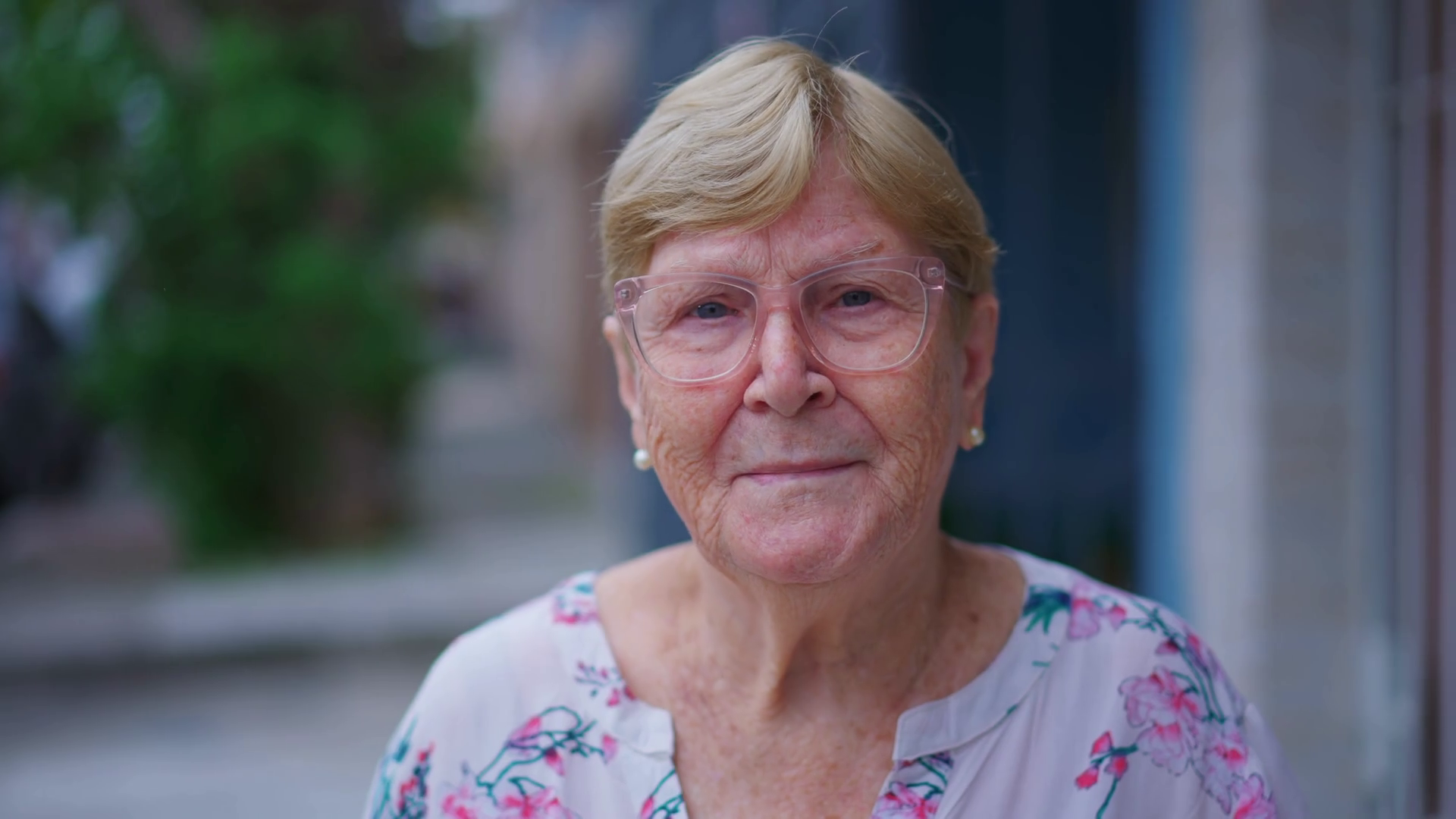 Close Up Face Of Senior Woman Looking At Stock Footage SBV-348516296 ...