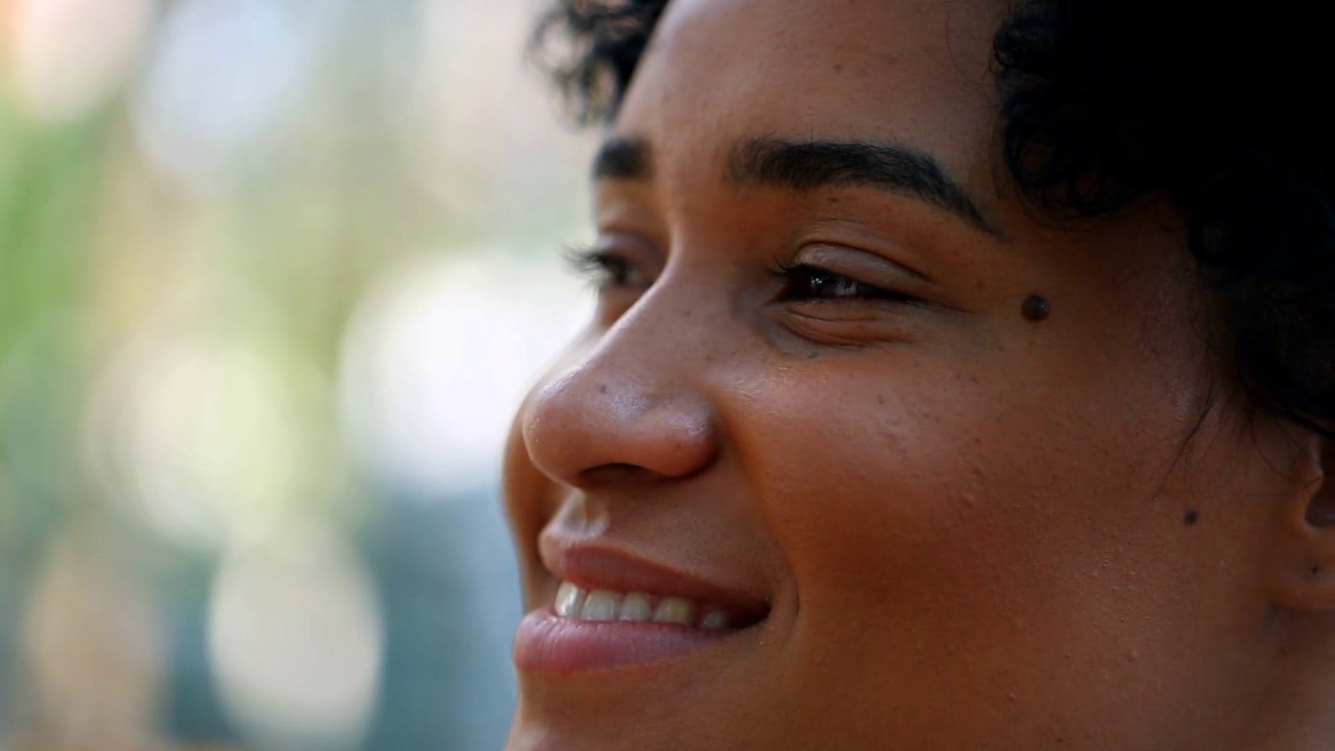 Close Up Millennial Black Girl Face Candid Stock Footage SBV-348476746 ...