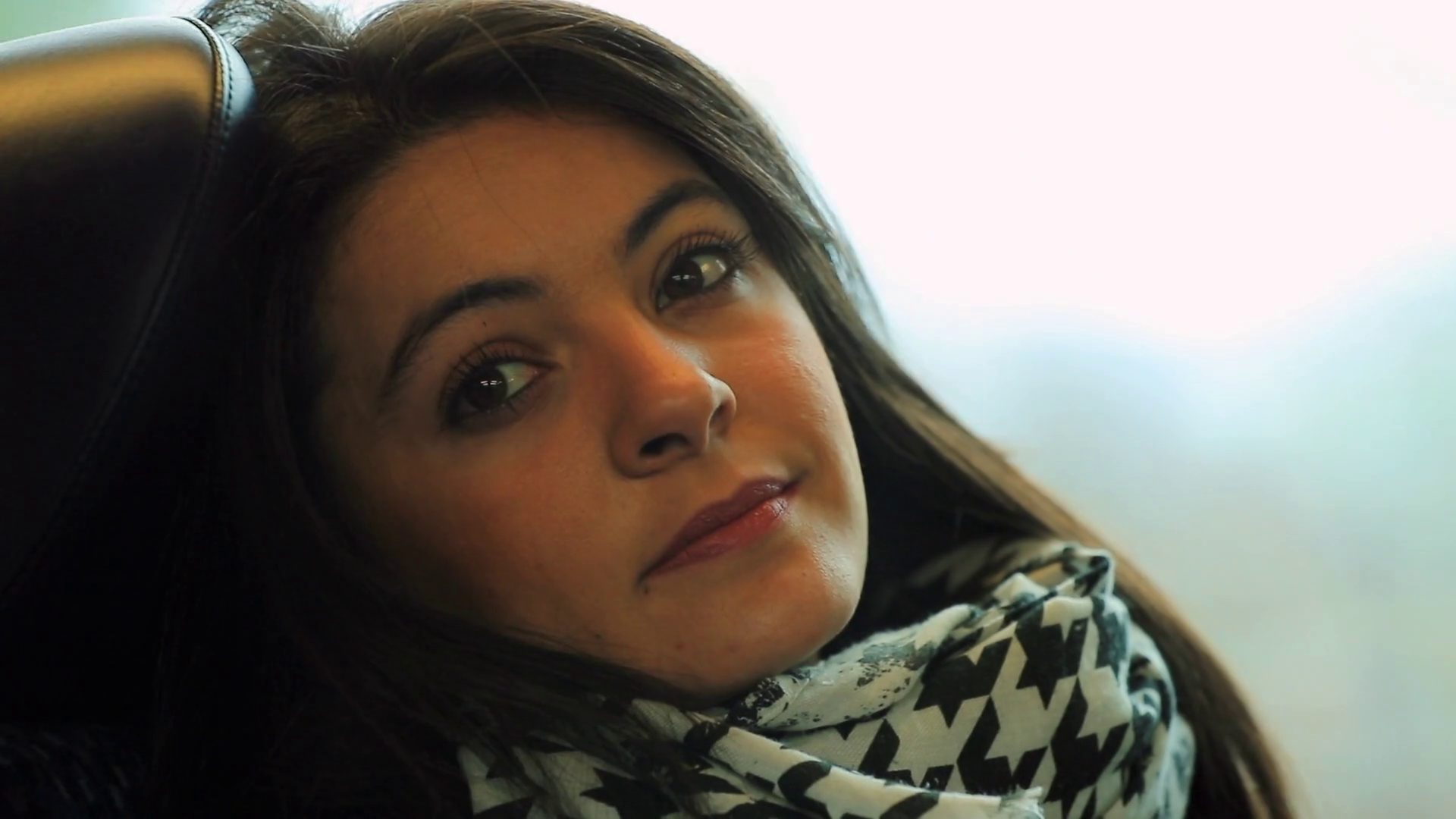 Close Up Of Woman Face Looking Directly To Stock Footage SBV-348545582 ...