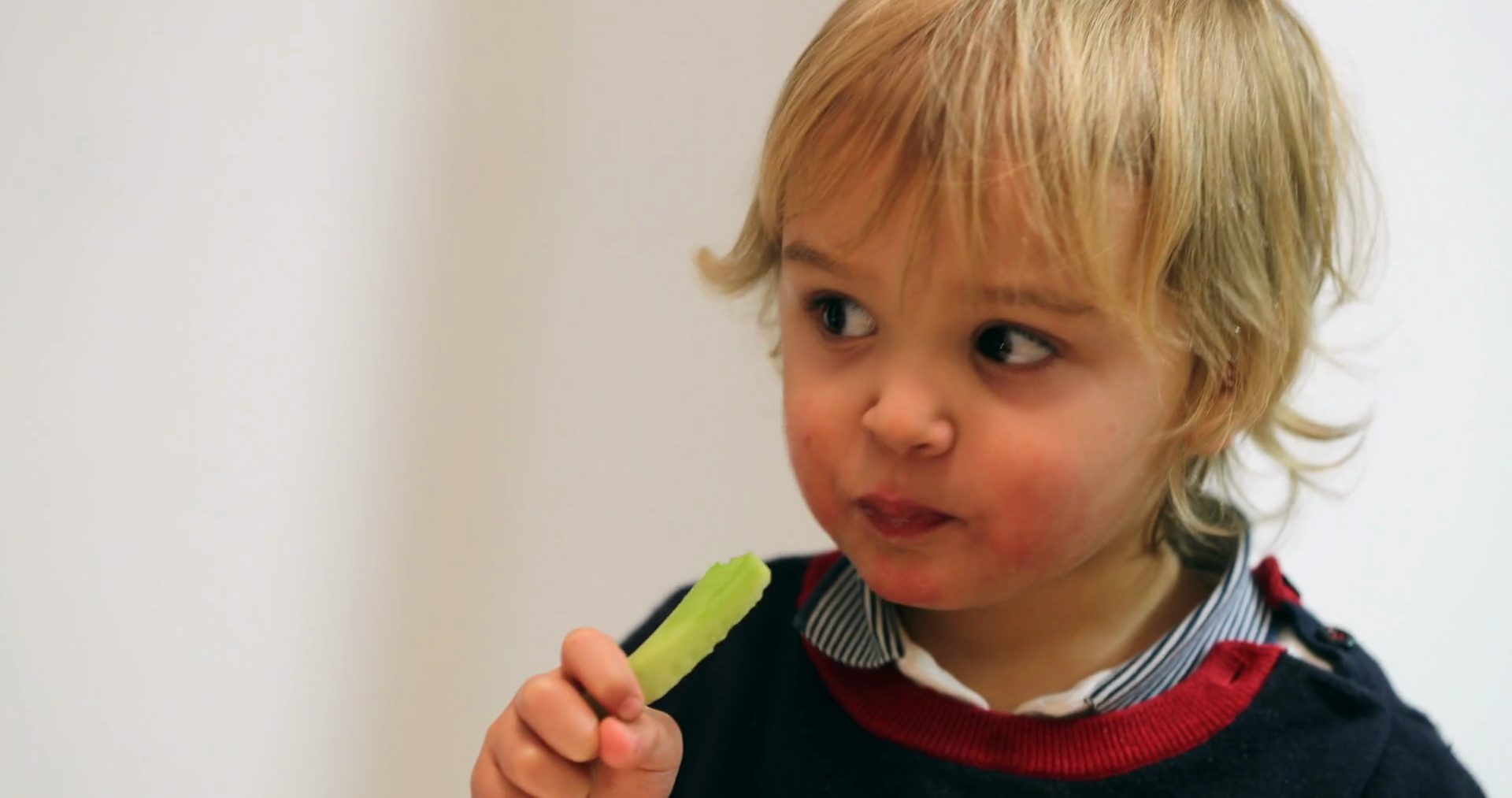 Close Up Of Baby Chewing Eating Food Supper Stock Footage SBV-348575603 ...