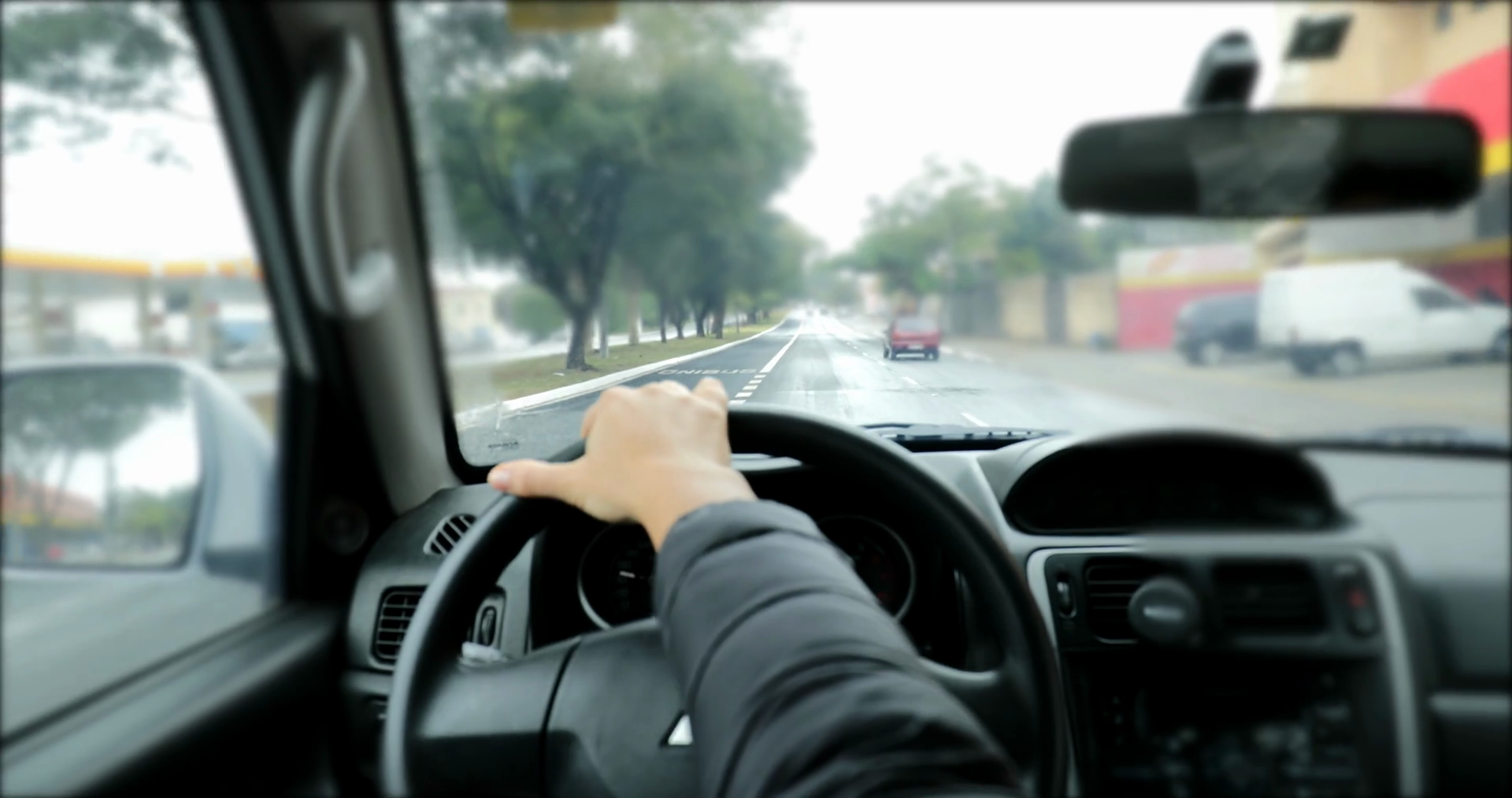 Close Up Of Female Hands Driving On Road 2 Stock Footage SBV-348494630 ...