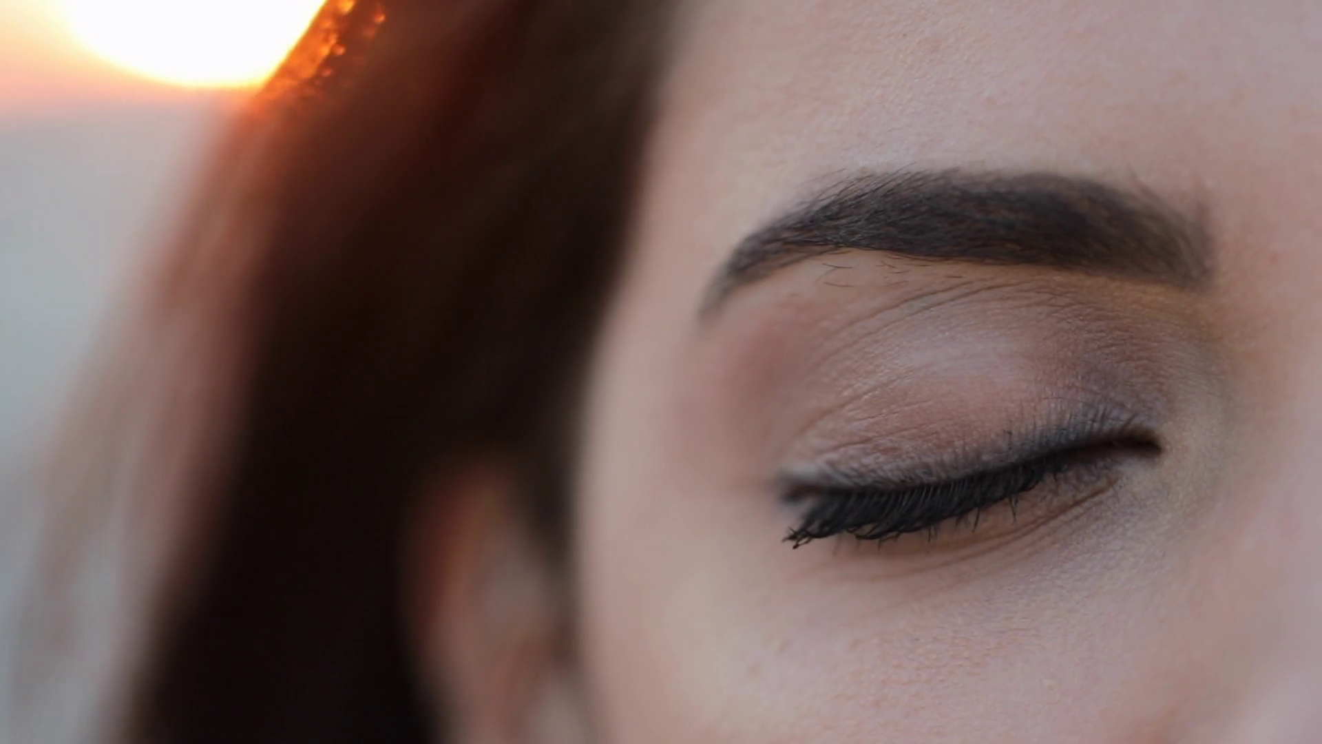 Close Up Of Girl Eyes Blinking Closing Eyes Stock Footage SBV-348493239 ...