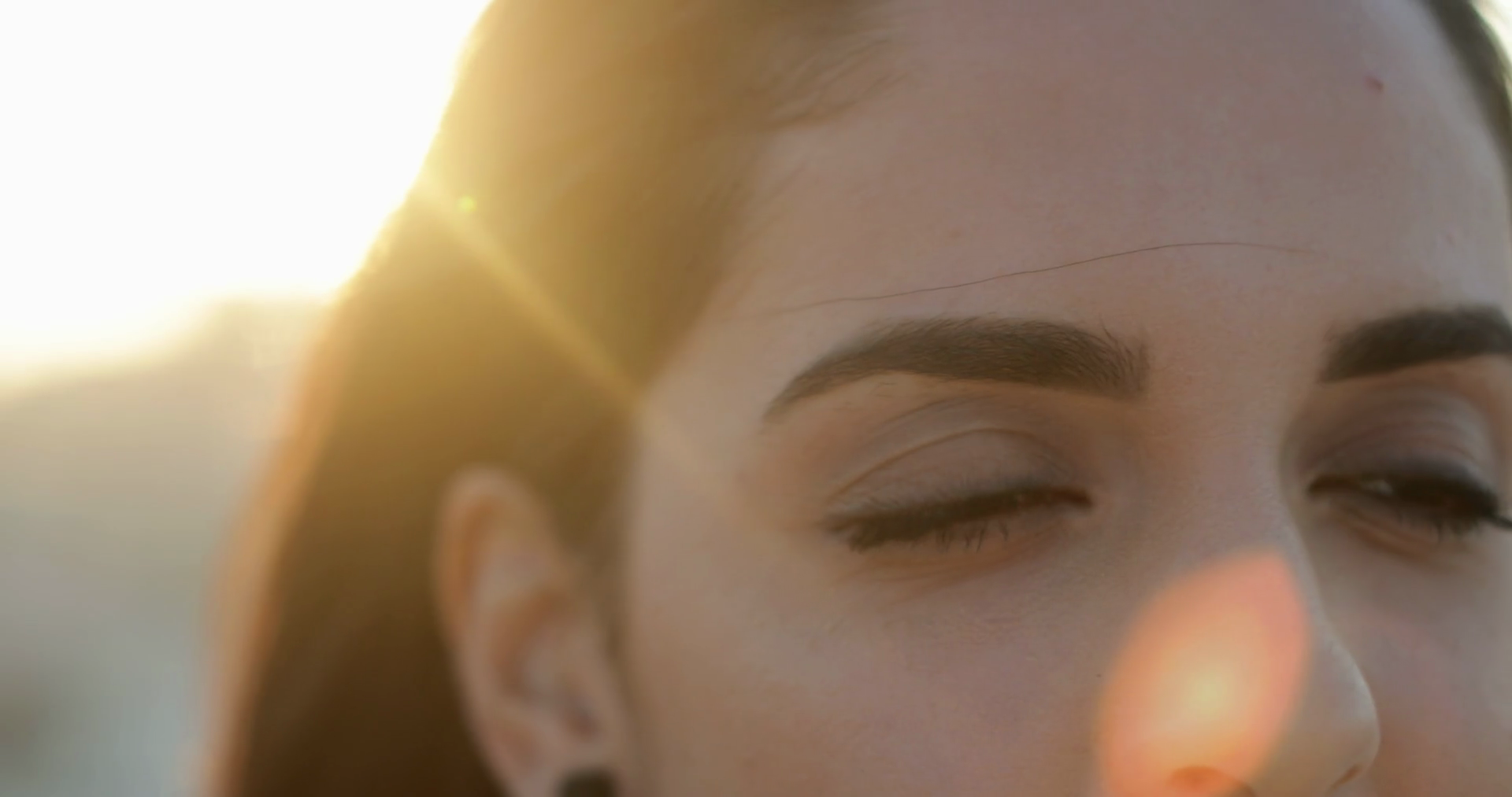 Close Up Of Girl Face Looking Out In Stock Footage SBV-348503685 ...