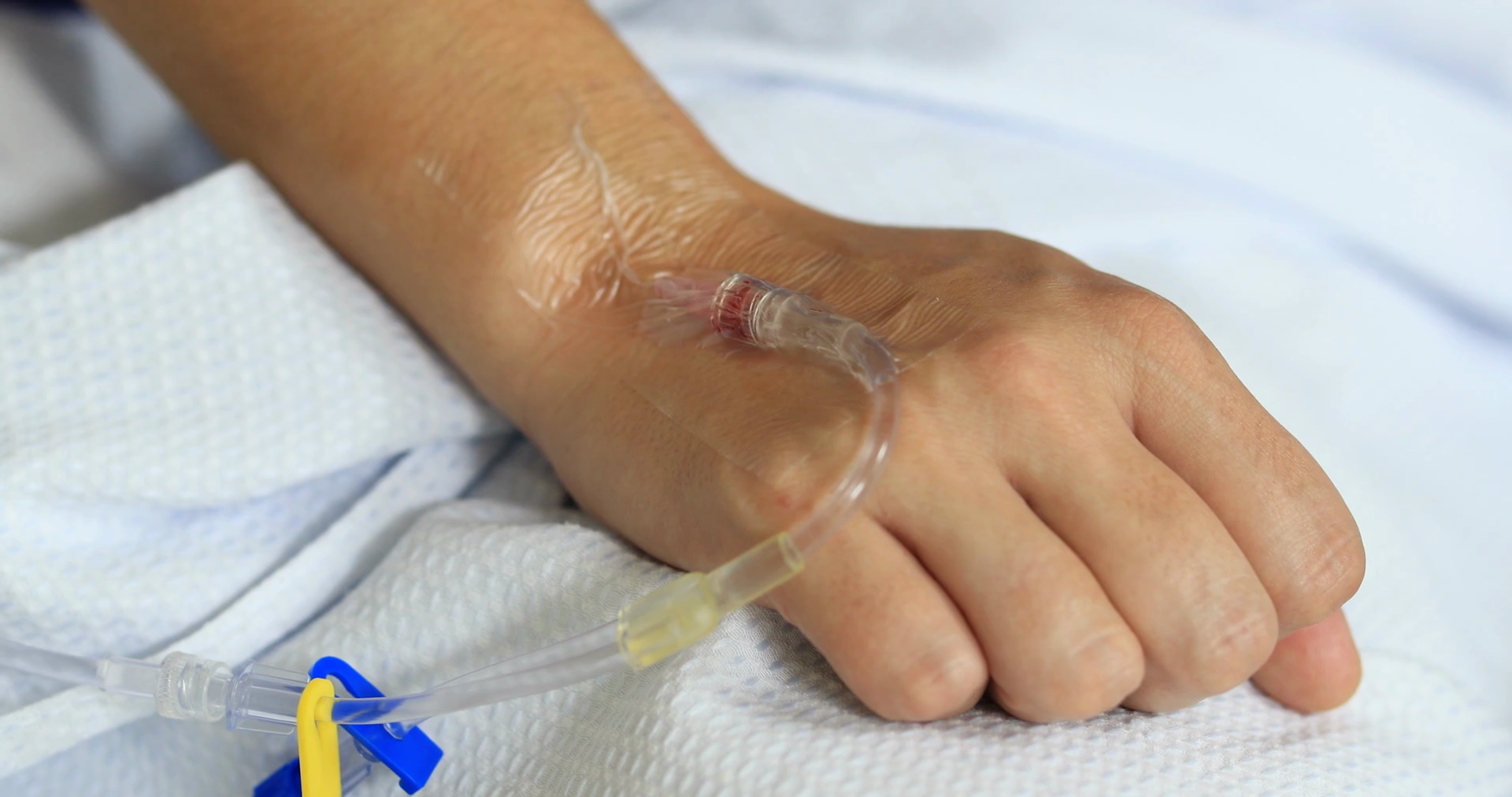 Hospital Connection: Close-up Of Hand Stock Footage SBV-348433249 ...