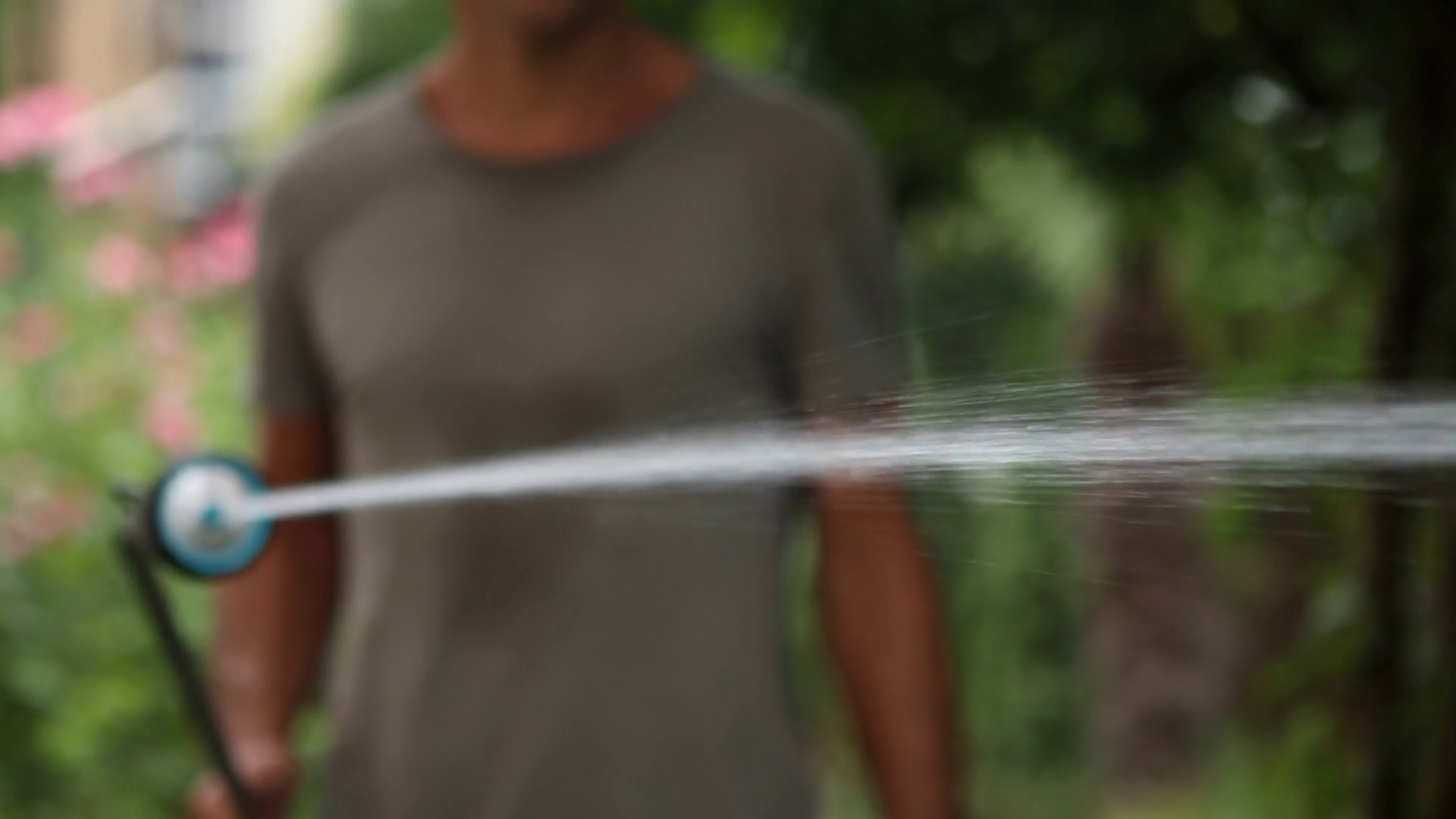 Close Up Person Watering Garden Man Spraying Stock Footage SBV ...