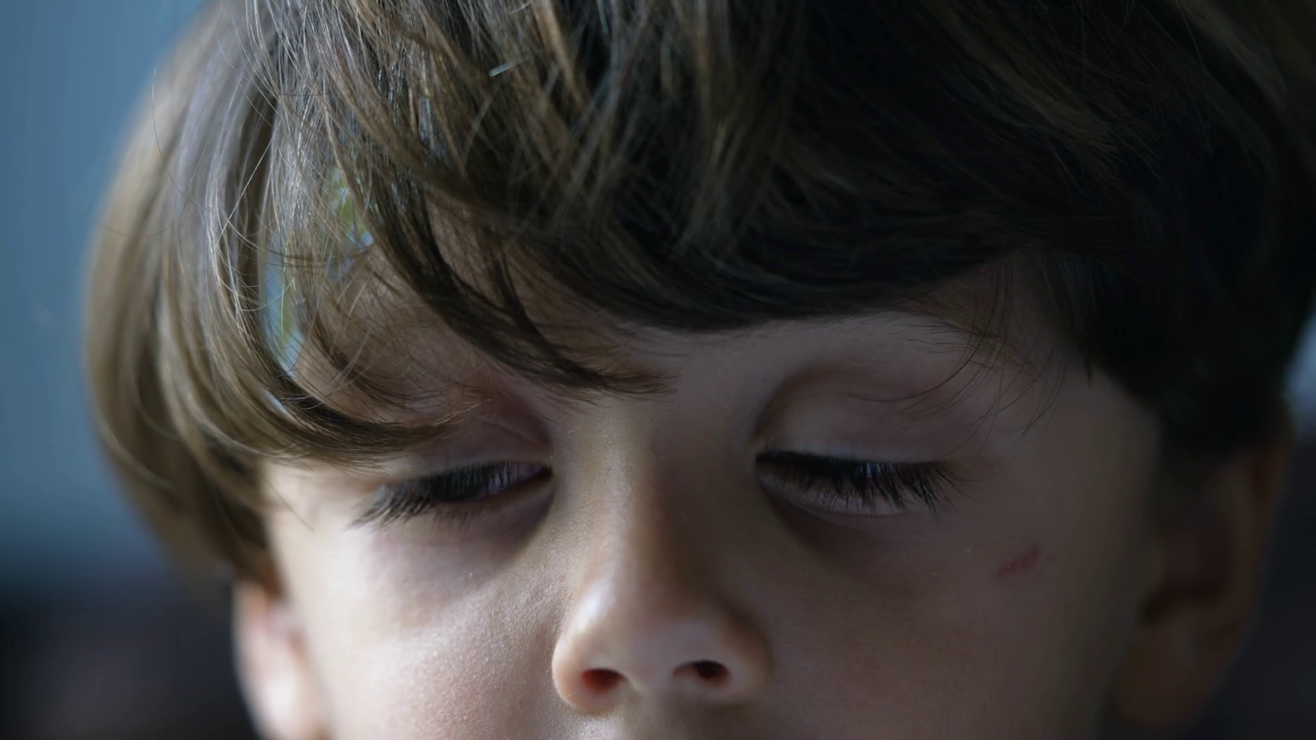Closeup View Of Eyes Of Focused Little Boy Stock Footage SBV-348864997 ...