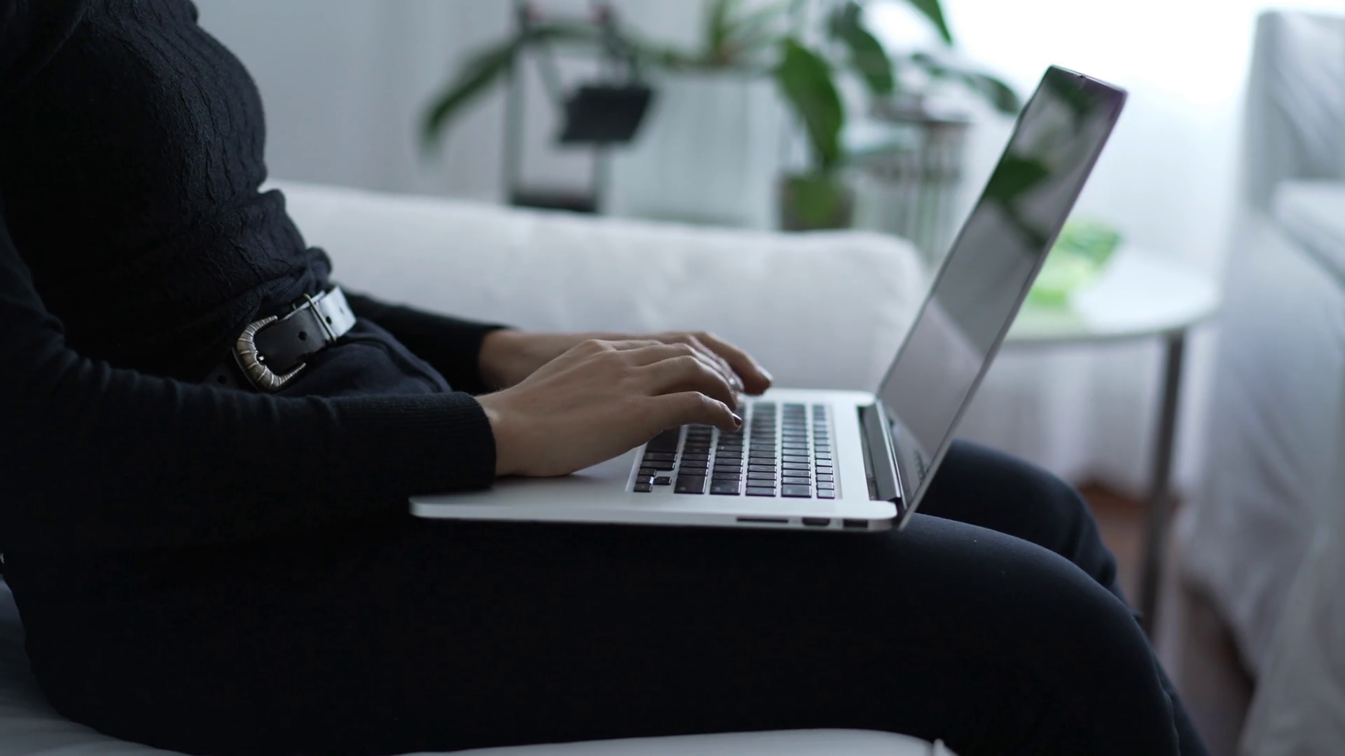 Closeup Female Freelancer Typing On Laptop Stock Footage SBV-348858171 ...