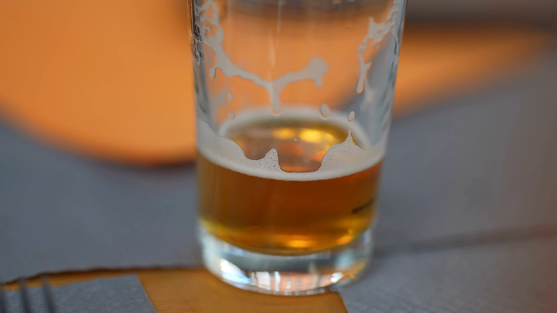 Closeup Half Empty Draft Beer At Restaurant Stock Footage SBV-348896690 ...