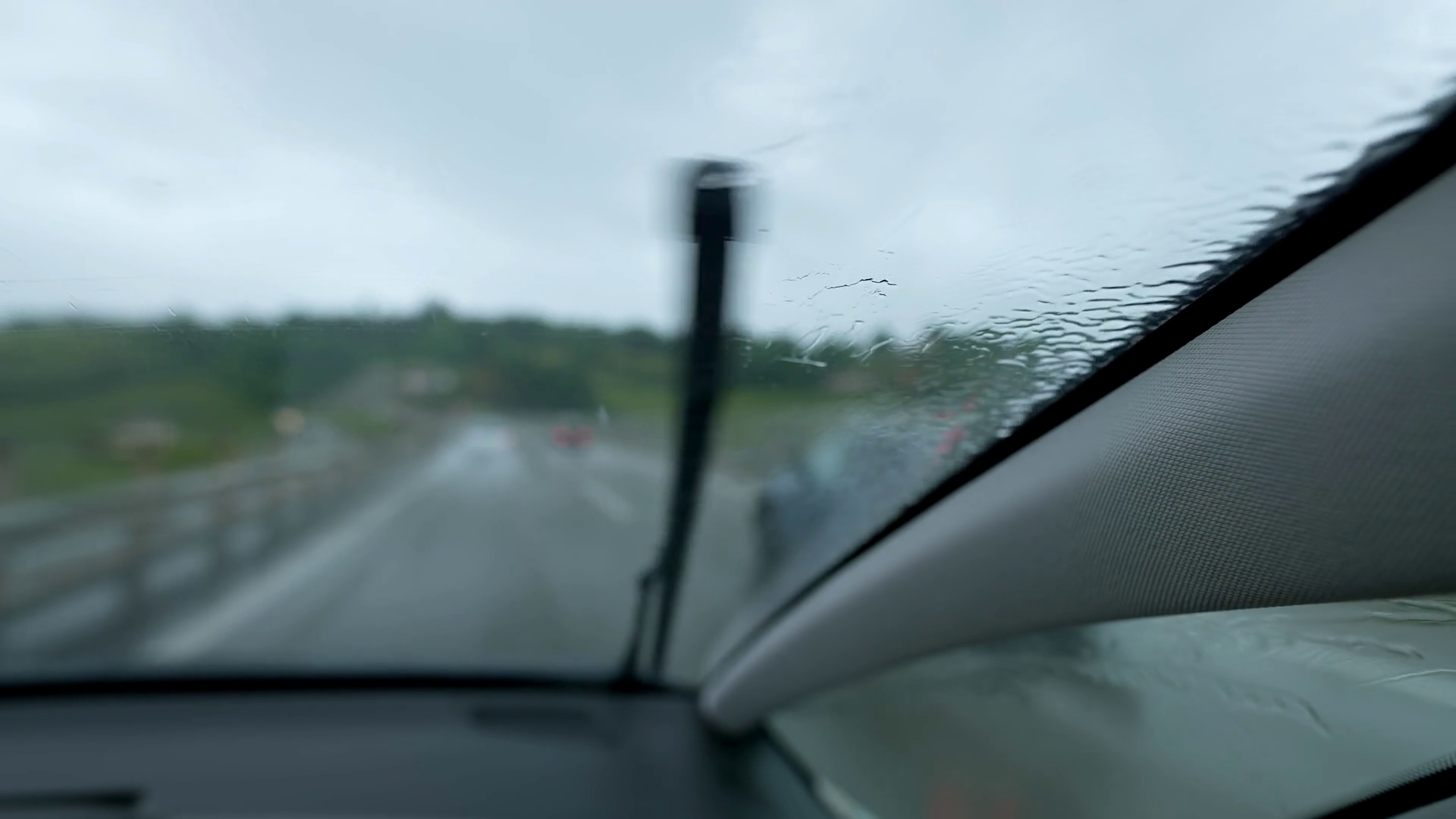 Closeup Windshield Of Car Driving During Stock Footage SBV-348901629 ...
