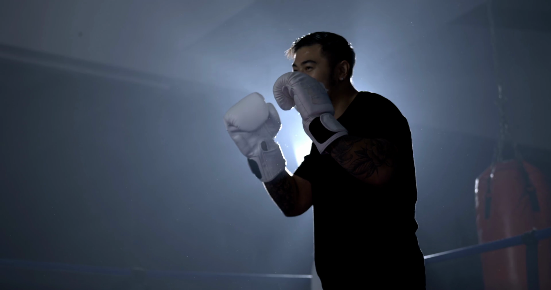 Concentrated Fighter Inside Ring Ready Fight Stock Footage SBV ...