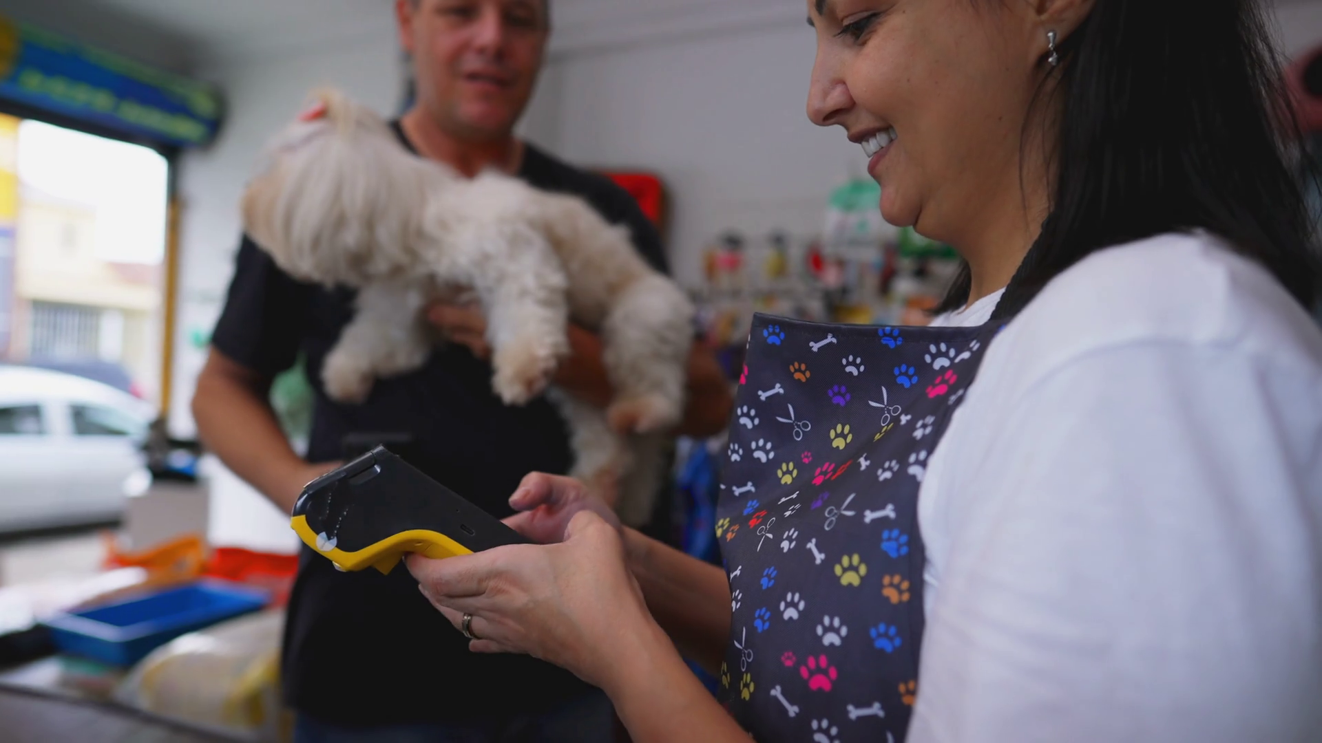 Touchless Pet Grooming Payment: Client Stock Footage SBV-348392846 ...