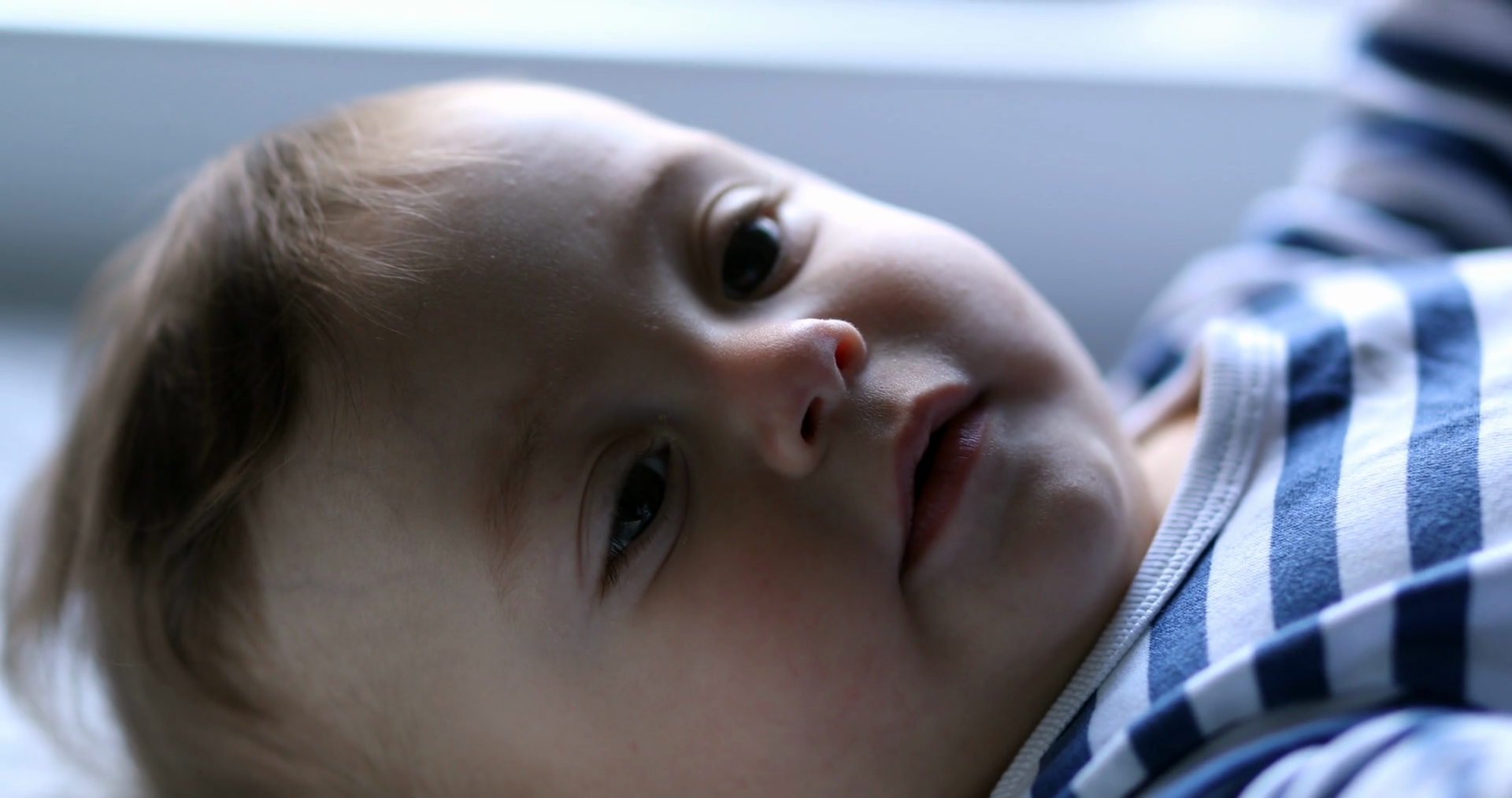 Contemplative Baby Thinking Infant Toddler Stock Footage SBV-348527010 ...