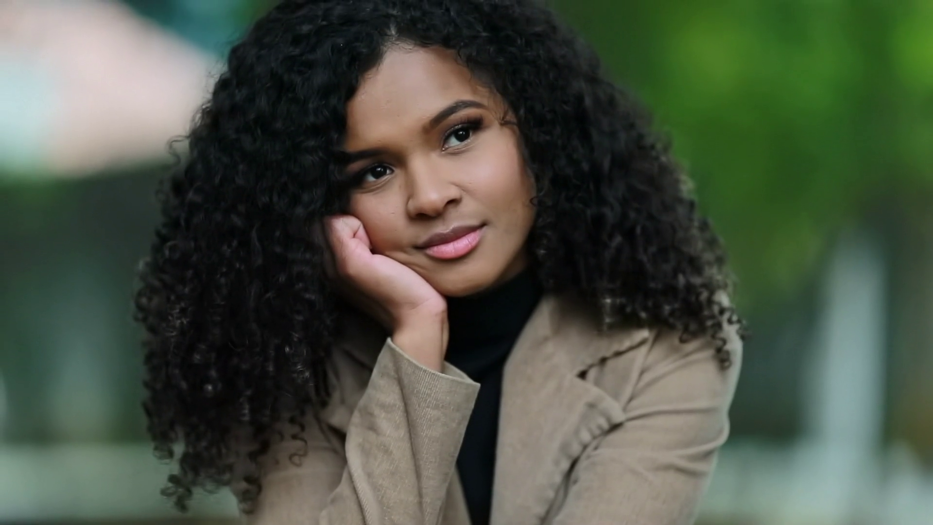 Contemplative Black Girl Thinking Candid Stock Footage SBV-348689168 ...