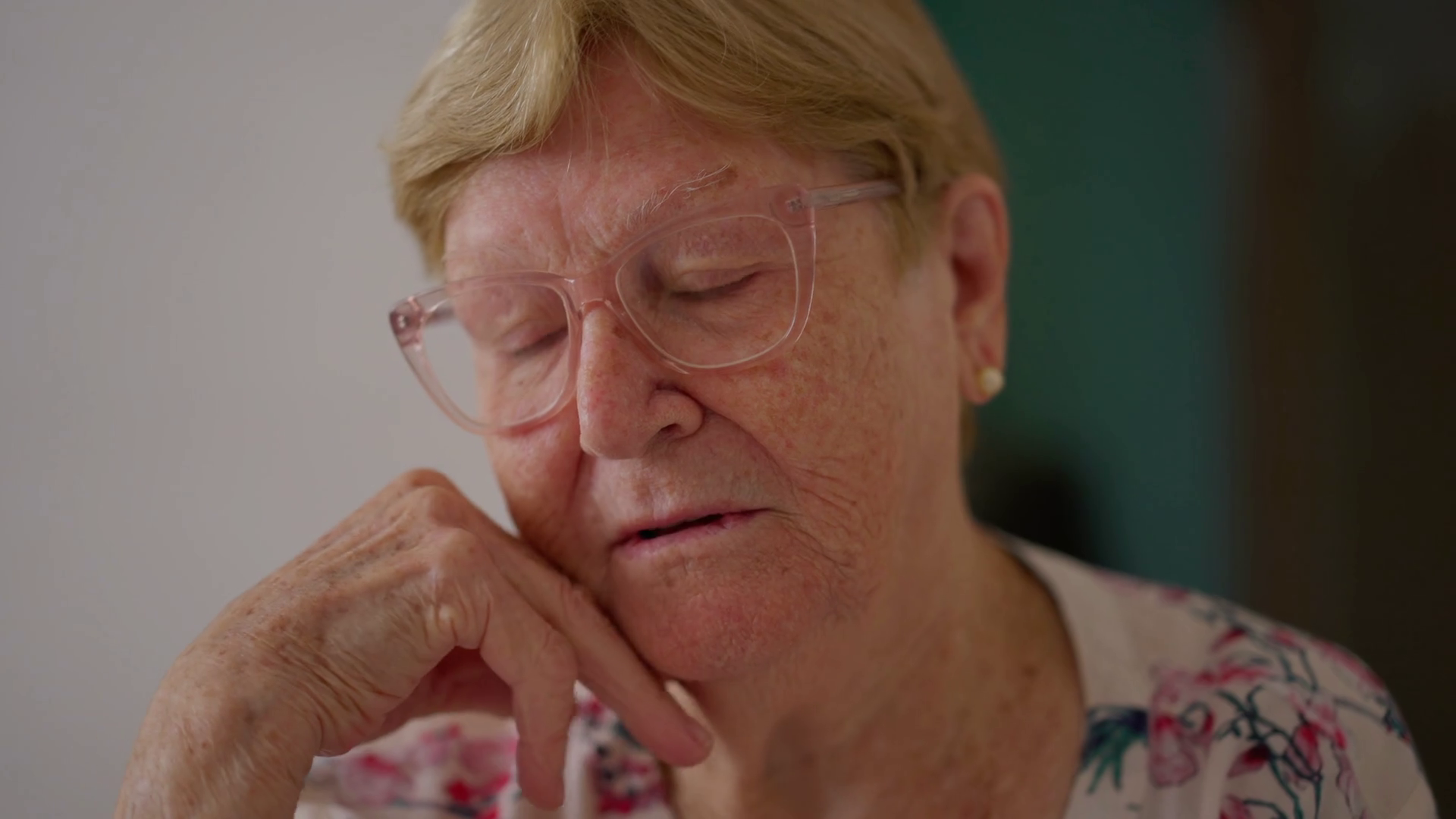 Contemplative Senior Woman Reminiscing Past Stock Footage SBV-348515621 ...