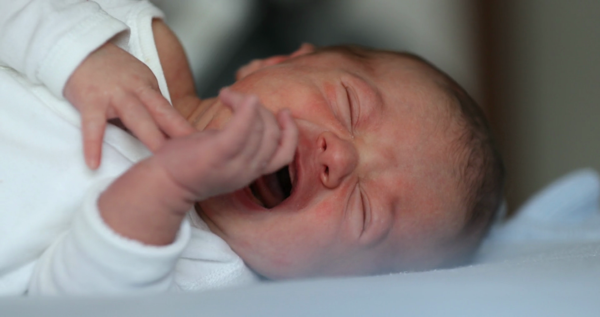Early Emotions: Crying Newborn Baby Infant Stock Footage SBV-348428914 ...