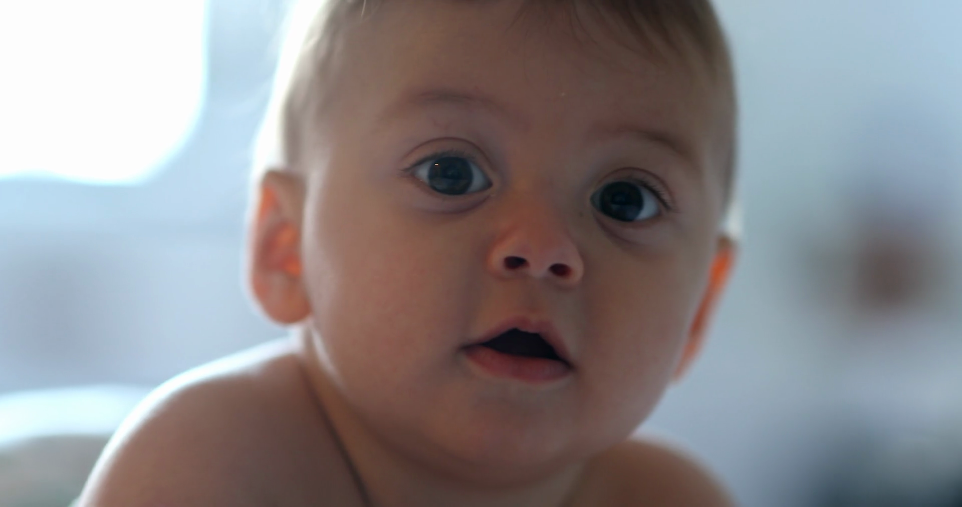 Baby Face Looking At Camera Toddler Infant Stock Footage SBV-348527009 ...