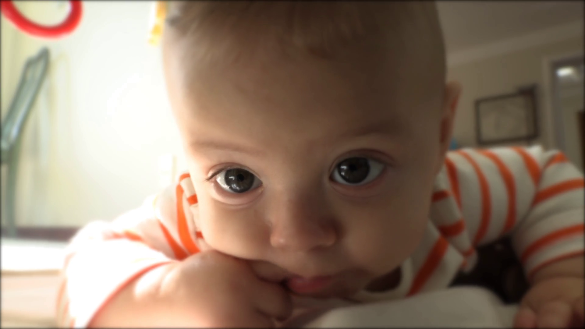 Crawling Curiosity: Closeup Of Infant's Face Stock Footage SBV ...