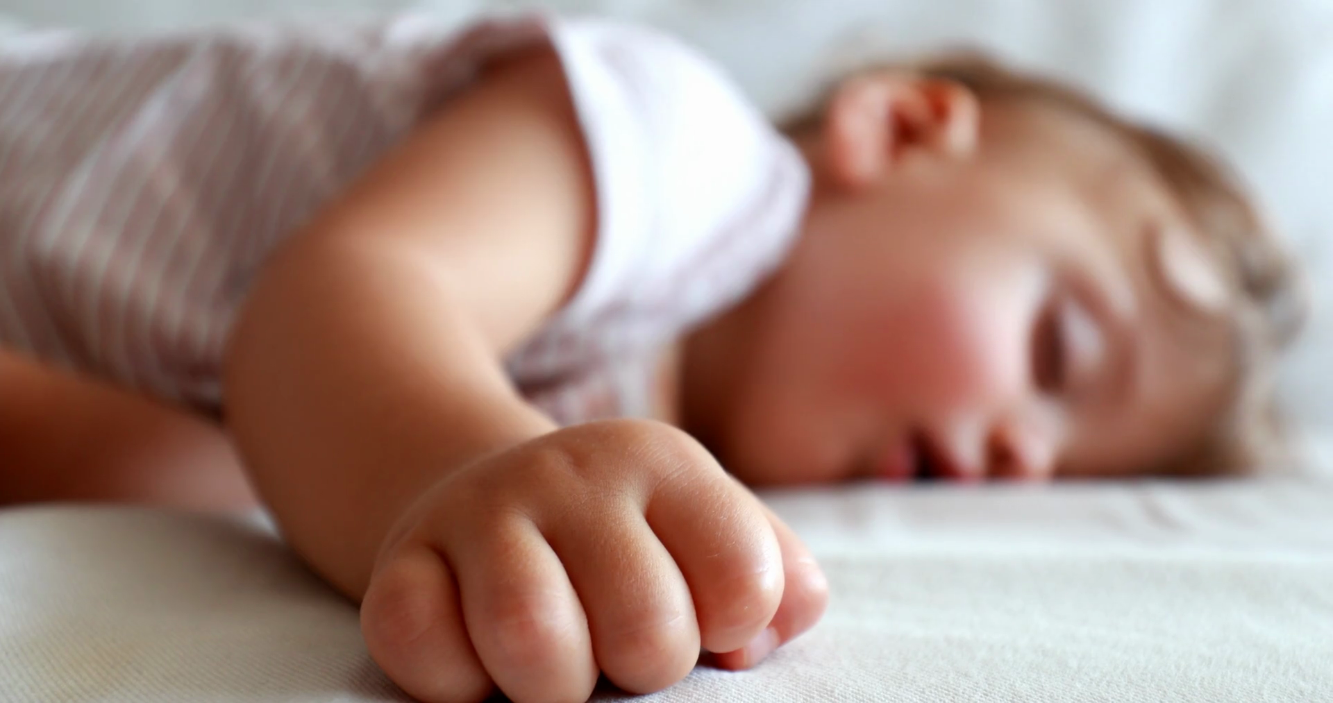 Baby Sleeping Slouched In Bed Napping Stock Footage SBV-348547289 ...
