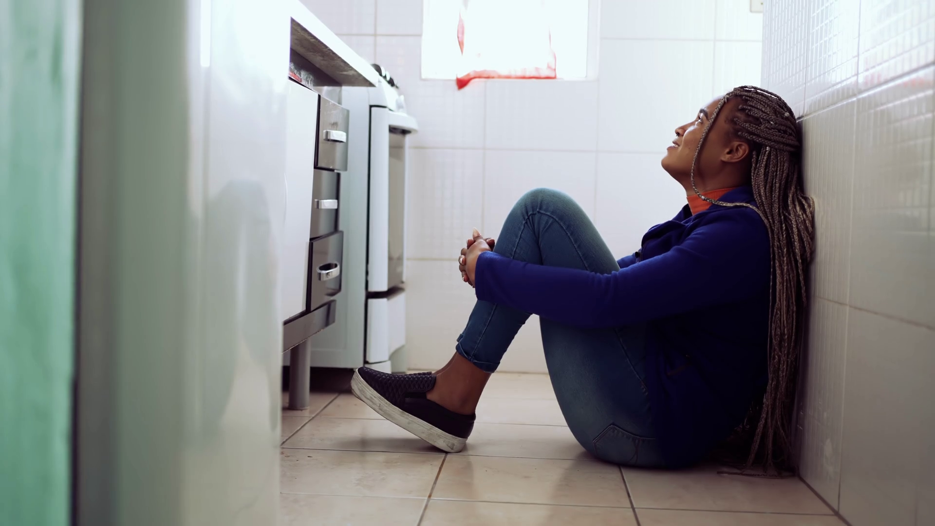 Desperate Young Woman Losing Hope Sitting On Stock Footage SBV ...