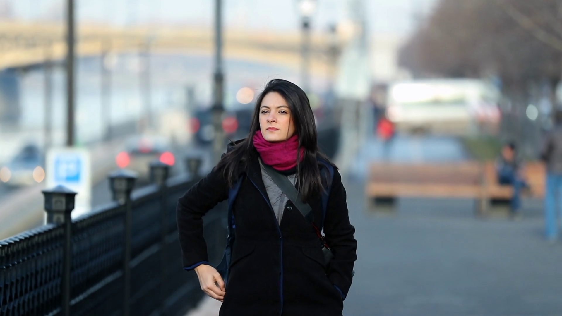 Determined Woman Walking In Slow Motion Stock Footage SBV-348541142 ...