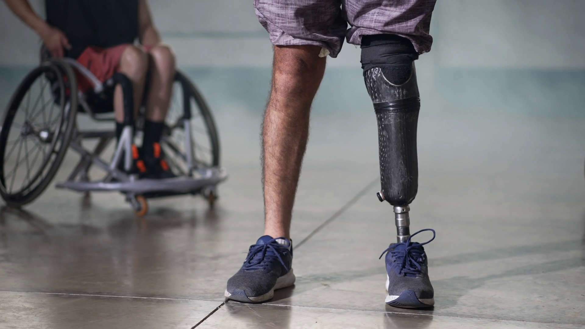 Resilient Spirit: Prosthetic Leg Stand Stock Footage SBV-348397960 ...