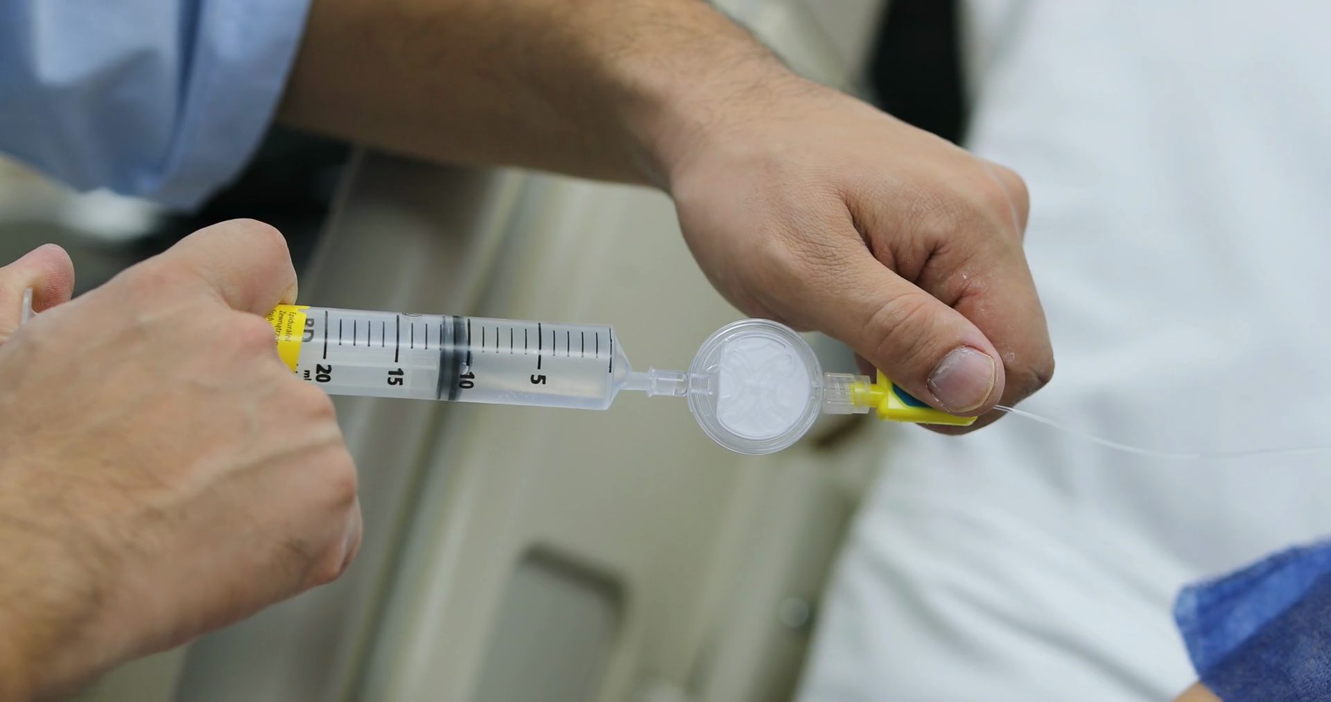 Medical Procedure: Administering Epidural Stock Footage SBV-348433280 ...