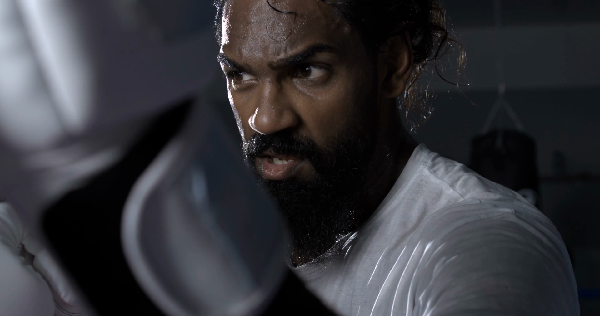 Dramatic 800 Fps Capture Of Man Taking Punch Stock Footage SBV ...