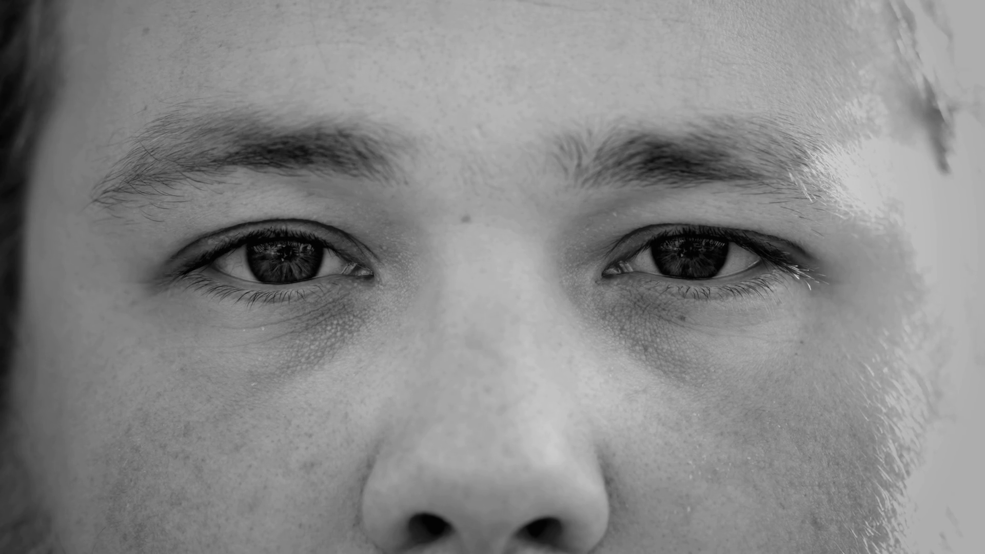 Intense Monochromatic Gaze: Dramatic Black Stock Footage SBV-348436741 ...