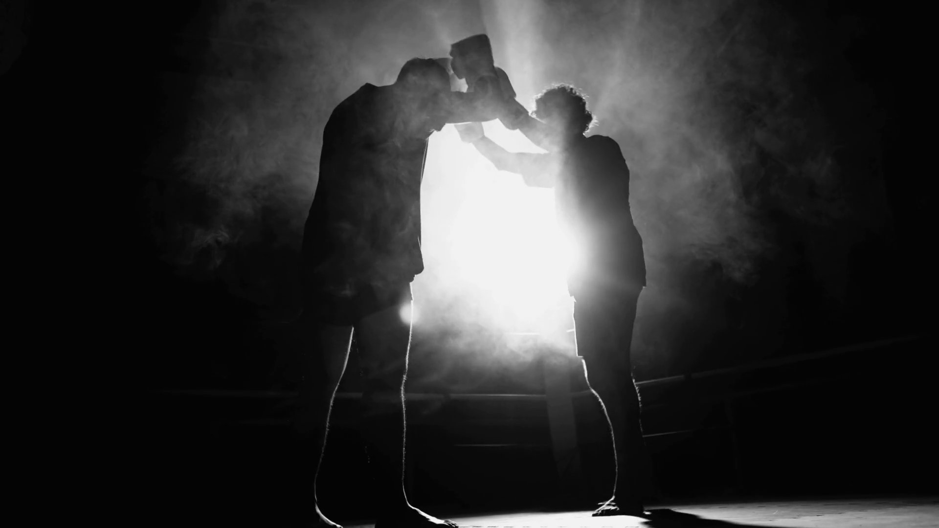 Dramatic Fight Between Two Boxers Inside Stock Footage SBV-348703912 ...