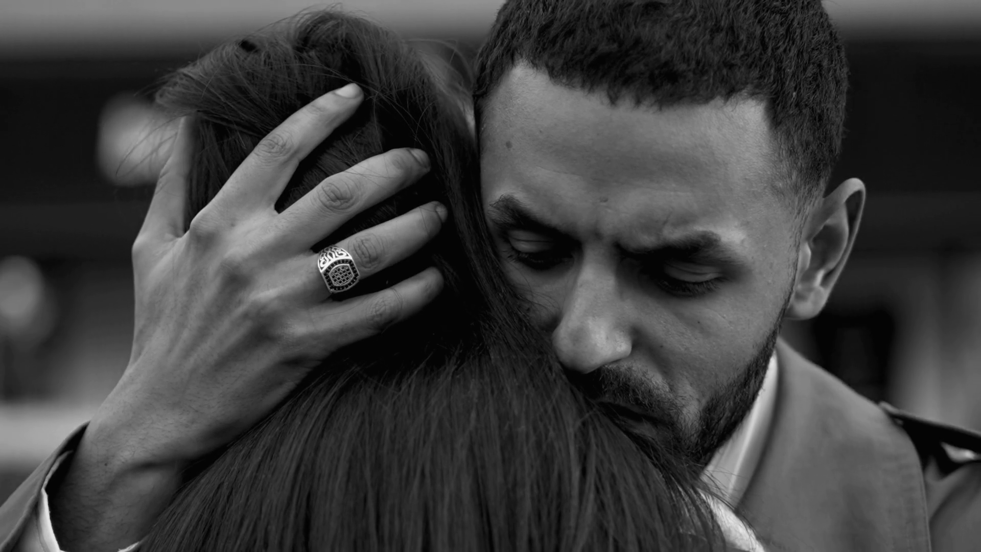 Dramatic Moment Of Two People Embracing Stock Footage SBV-348724639 ...