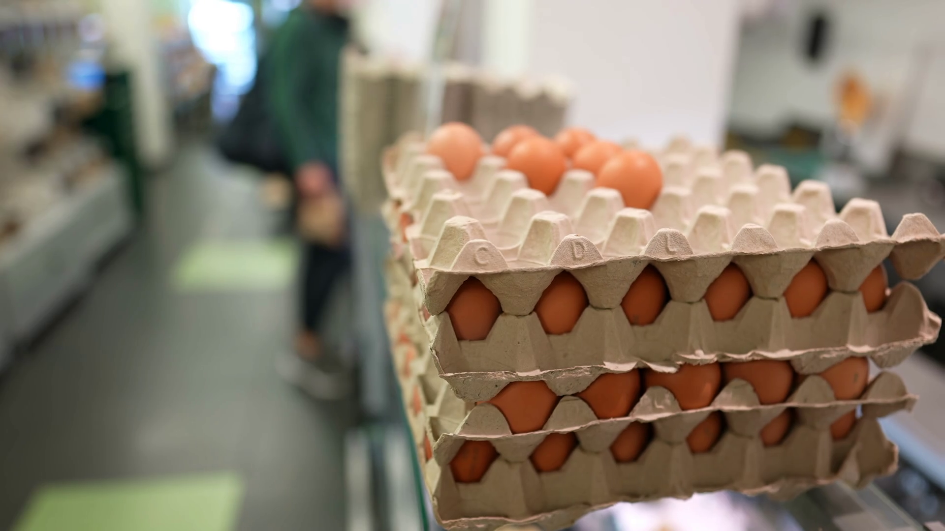 Eggs On Display At Local Market Store Food Stock Footage SBV-348896714 ...