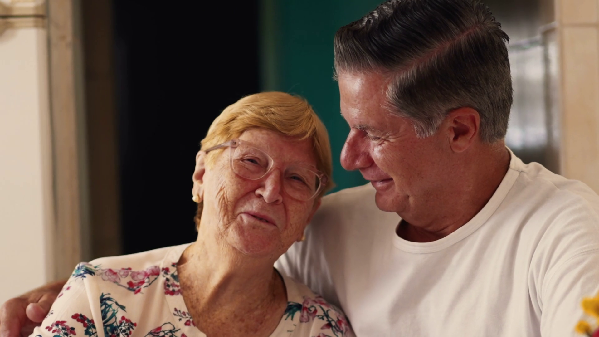 Elderly Mother Middle Aged Son Enjoying Stock Footage SBV-348475925 ...