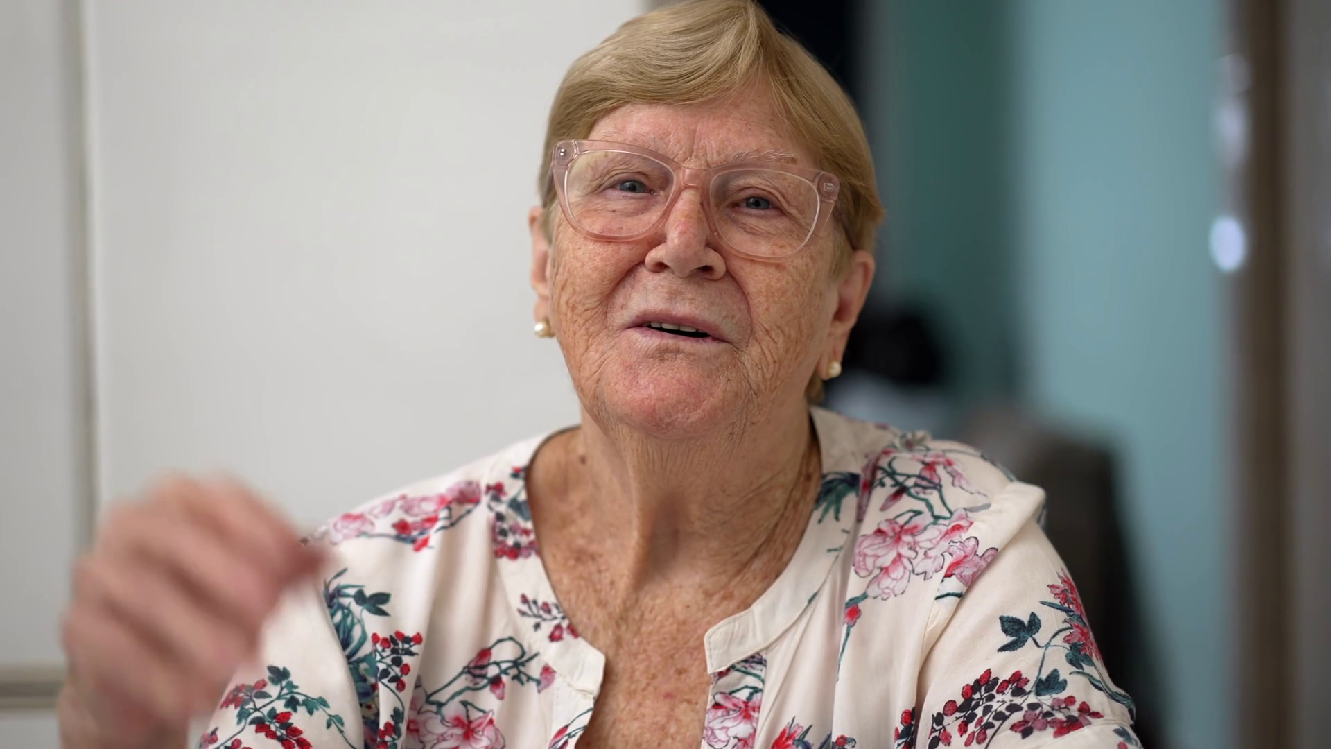 Elderly Senior Woman Waving Hello To Camera Stock Footage SBV-348745230 ...