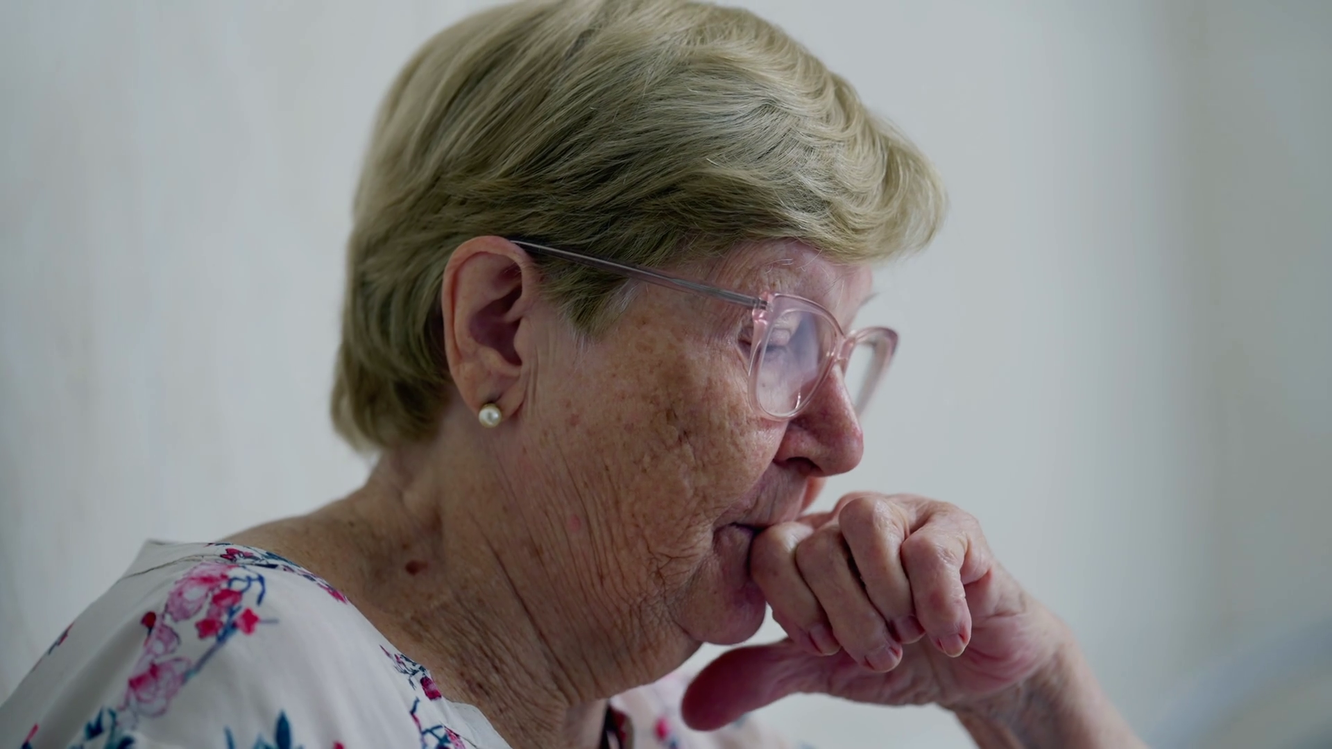Elderly Woman In Deep Contemplation At Home Stock Footage SBV-348516151 ...