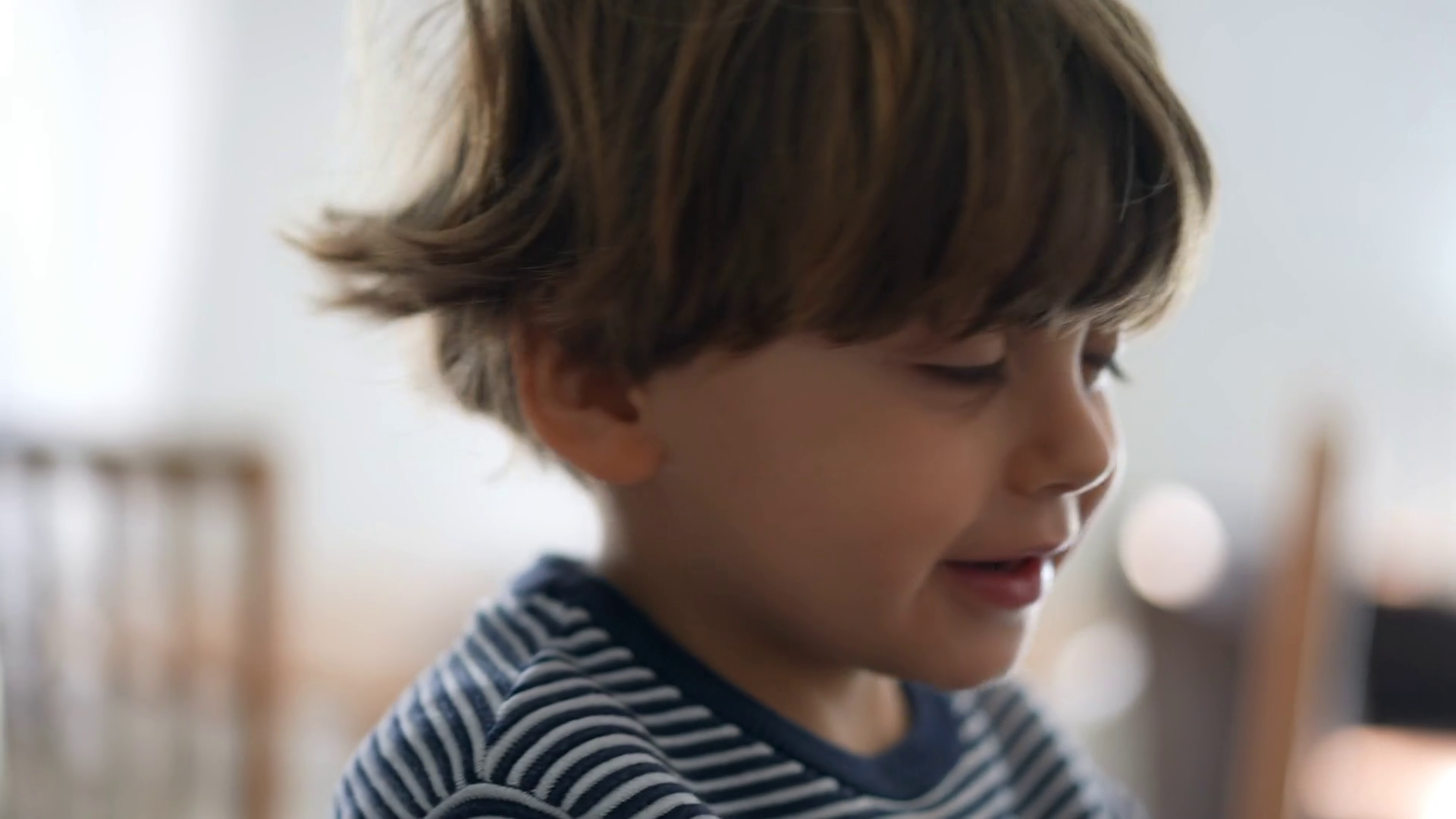 Little Boy Shaking Head In Negation Smiling Stock Footage SBV-348510739 ...