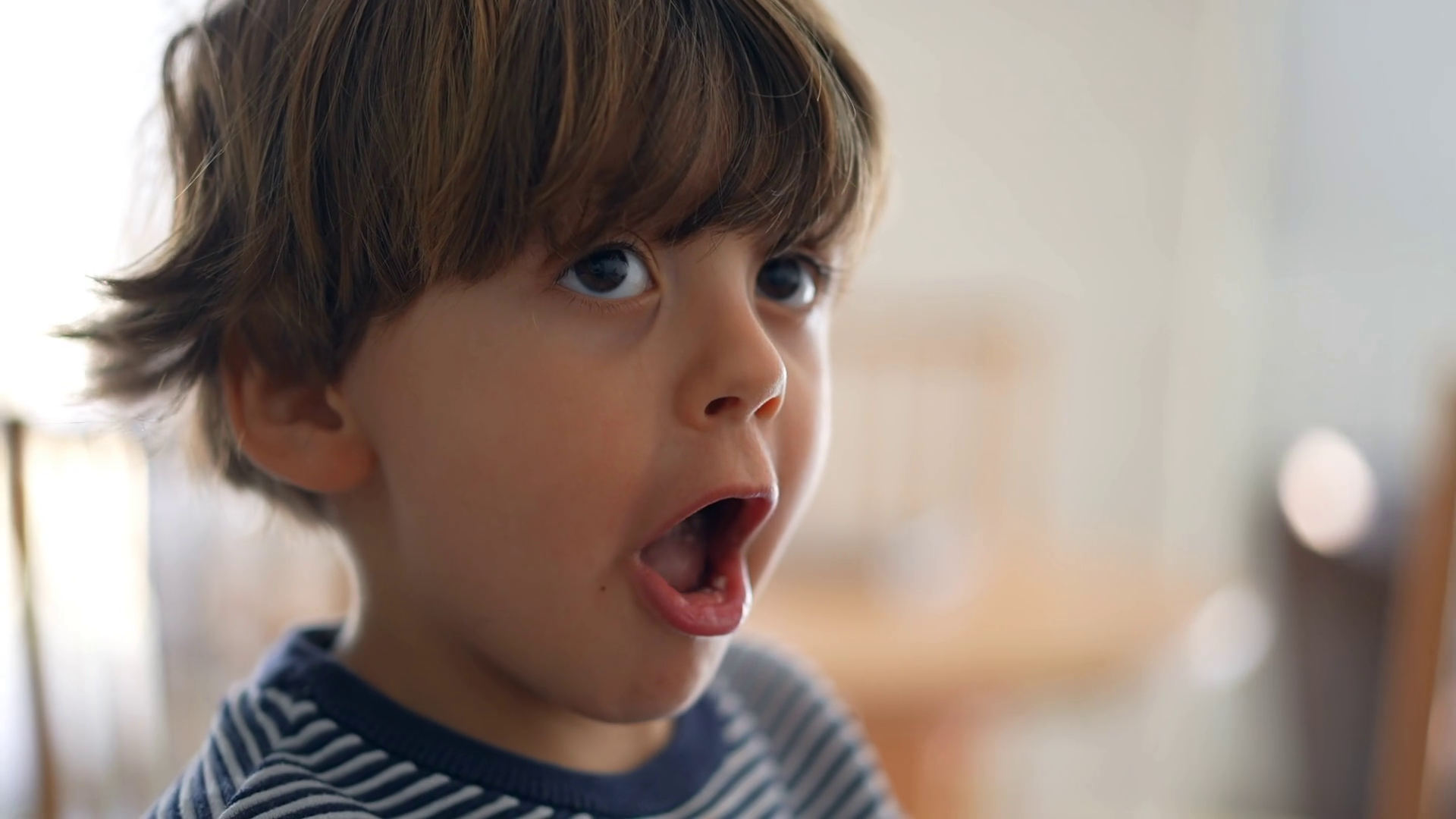 Child Chewing Food With Open Wide Mouth Stock Footage SBV-348510840 ...
