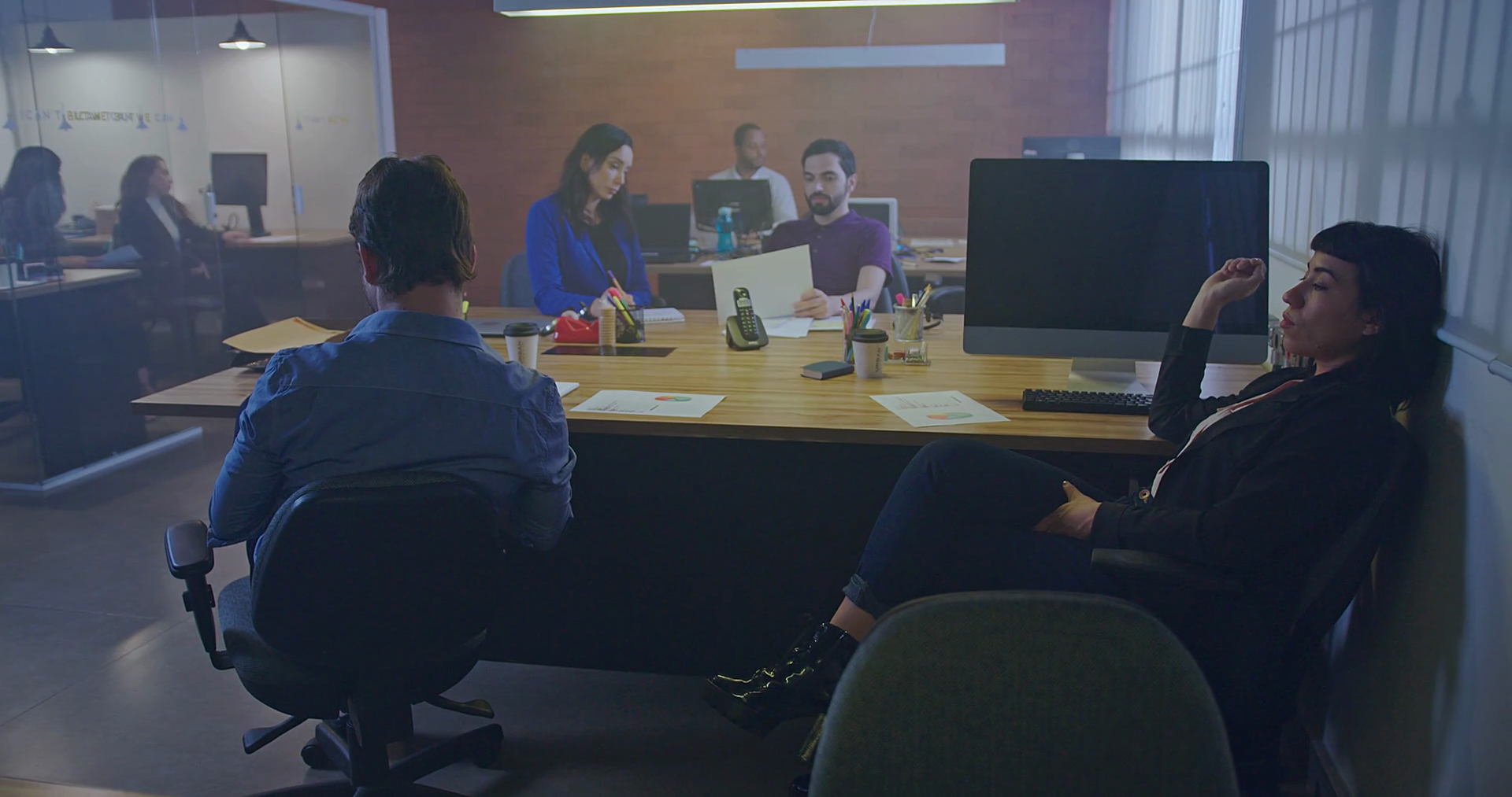 Energetic Employees Fill Co-working Space Stock Footage SBV-348259951 ...