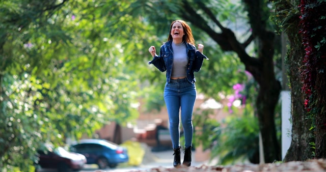 Woman Walking In Jeans Stock Footage: Royalty-Free Video Clips ...