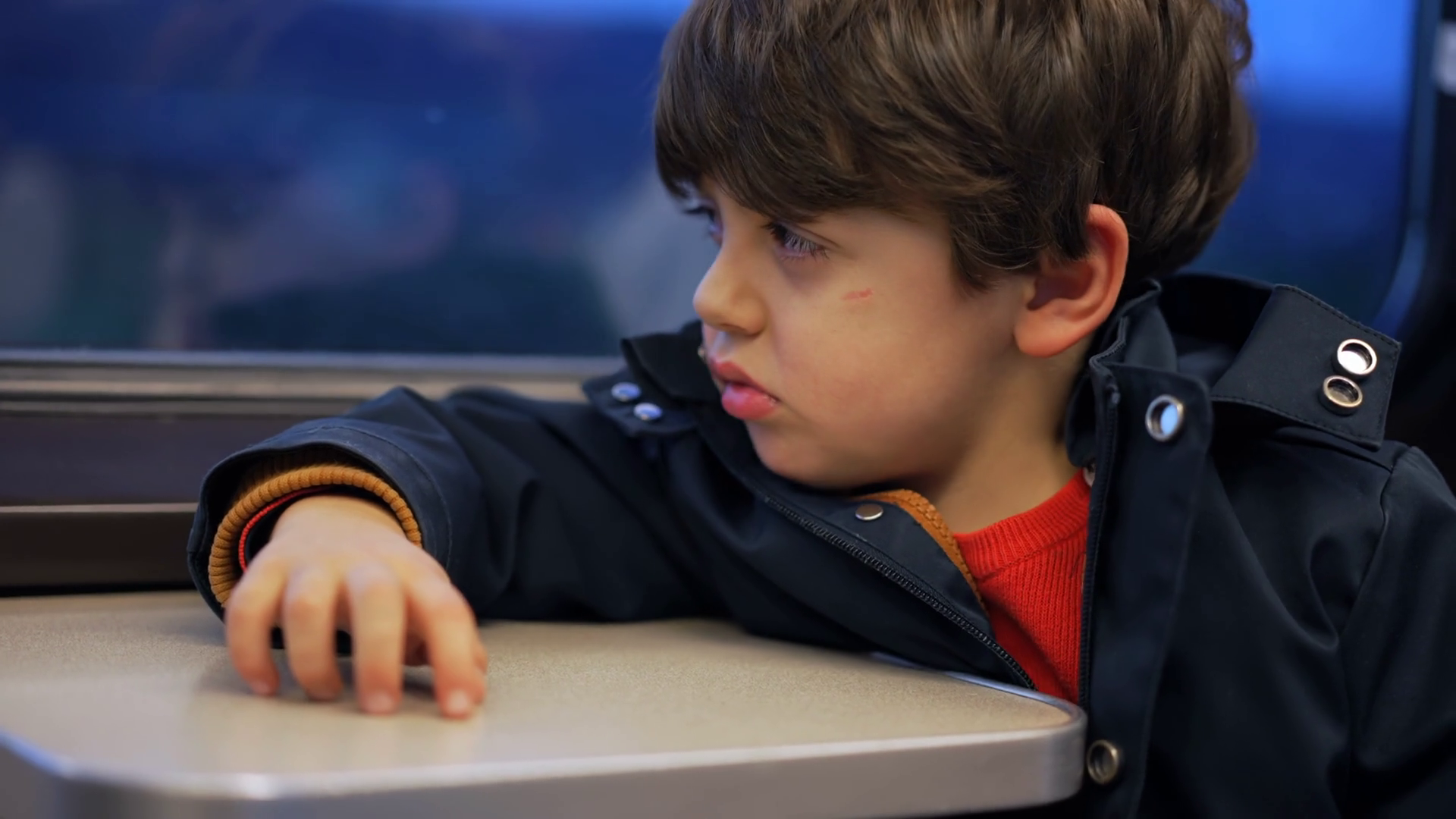 Exhausted Little Boy Awake Nap Traveling Stock Footage SBV-348674602 ...